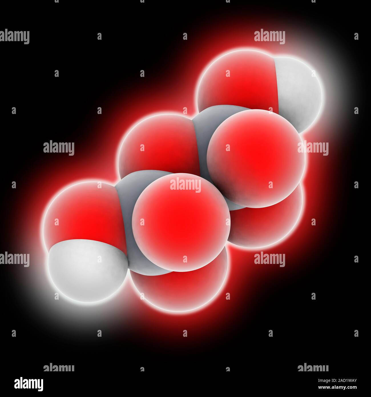 Dichromic acid. Molecular model of the strong acid and corrosive ...