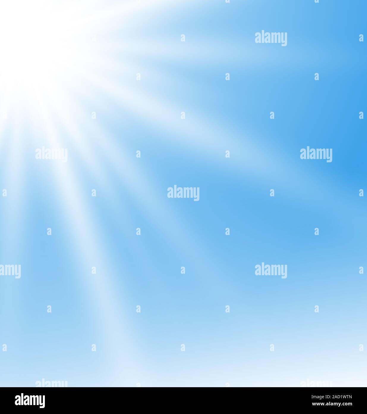 Abstract Blue Background with Sun Rays Stock Photo - Alamy