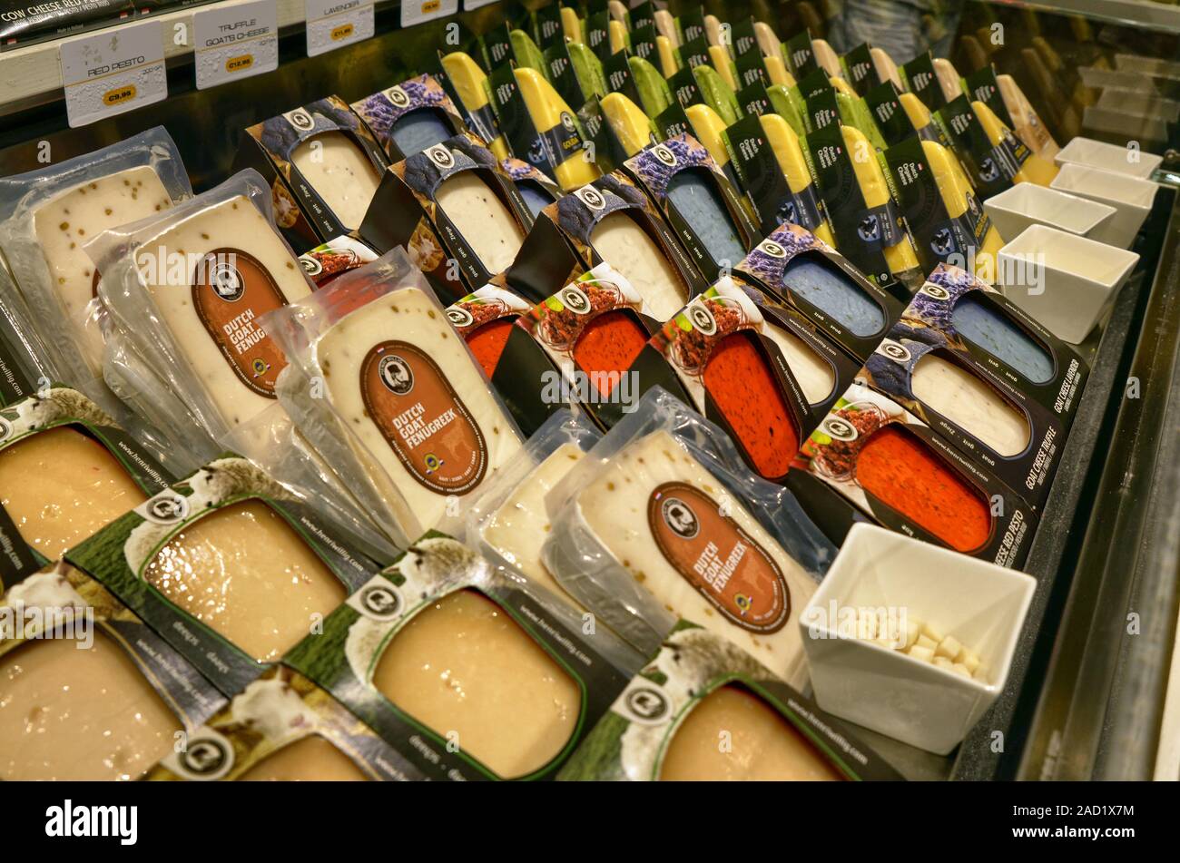 Amsterdam, Holland, August 201. Dutch cheese shapes: displayed on ...