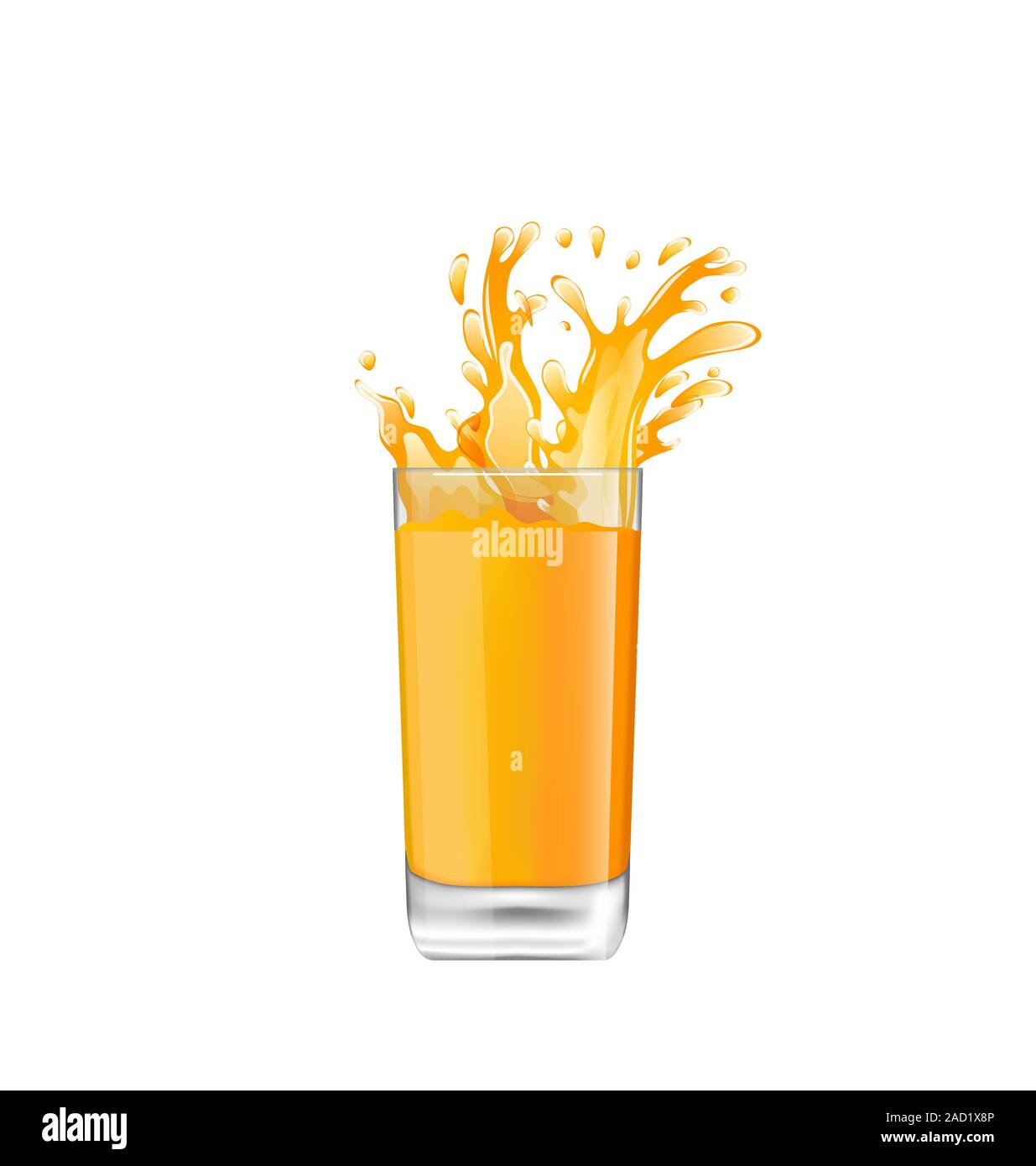 Orange Juice in Glass with Splash Stock Photo - Alamy