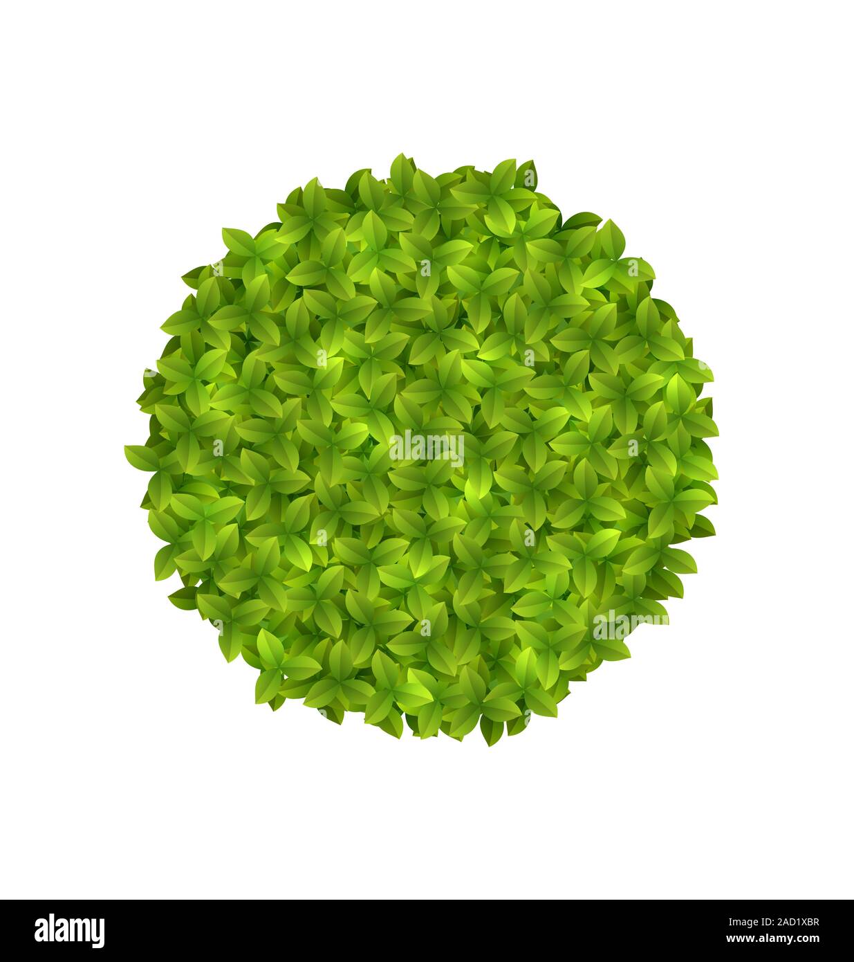 Eco Friendly Circle Frame Made in Green Leaves Stock Photo - Alamy