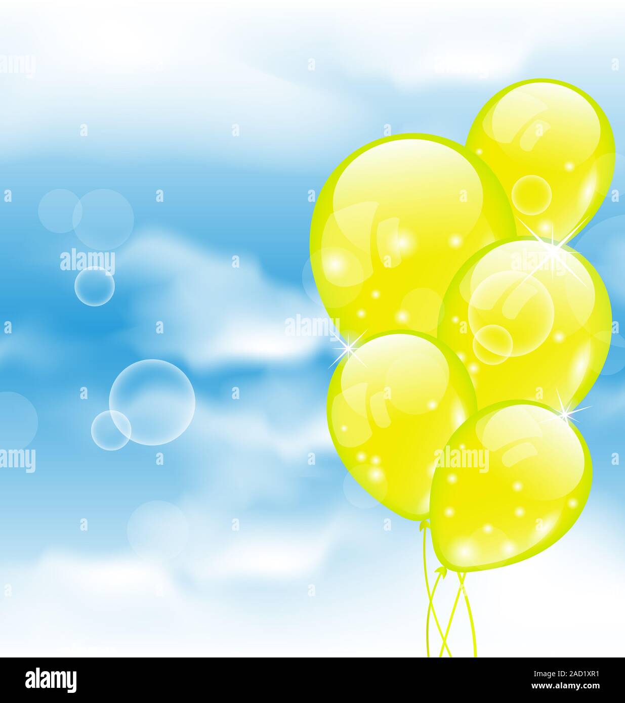 Blue and yellow balloons hi-res stock photography and images - Alamy