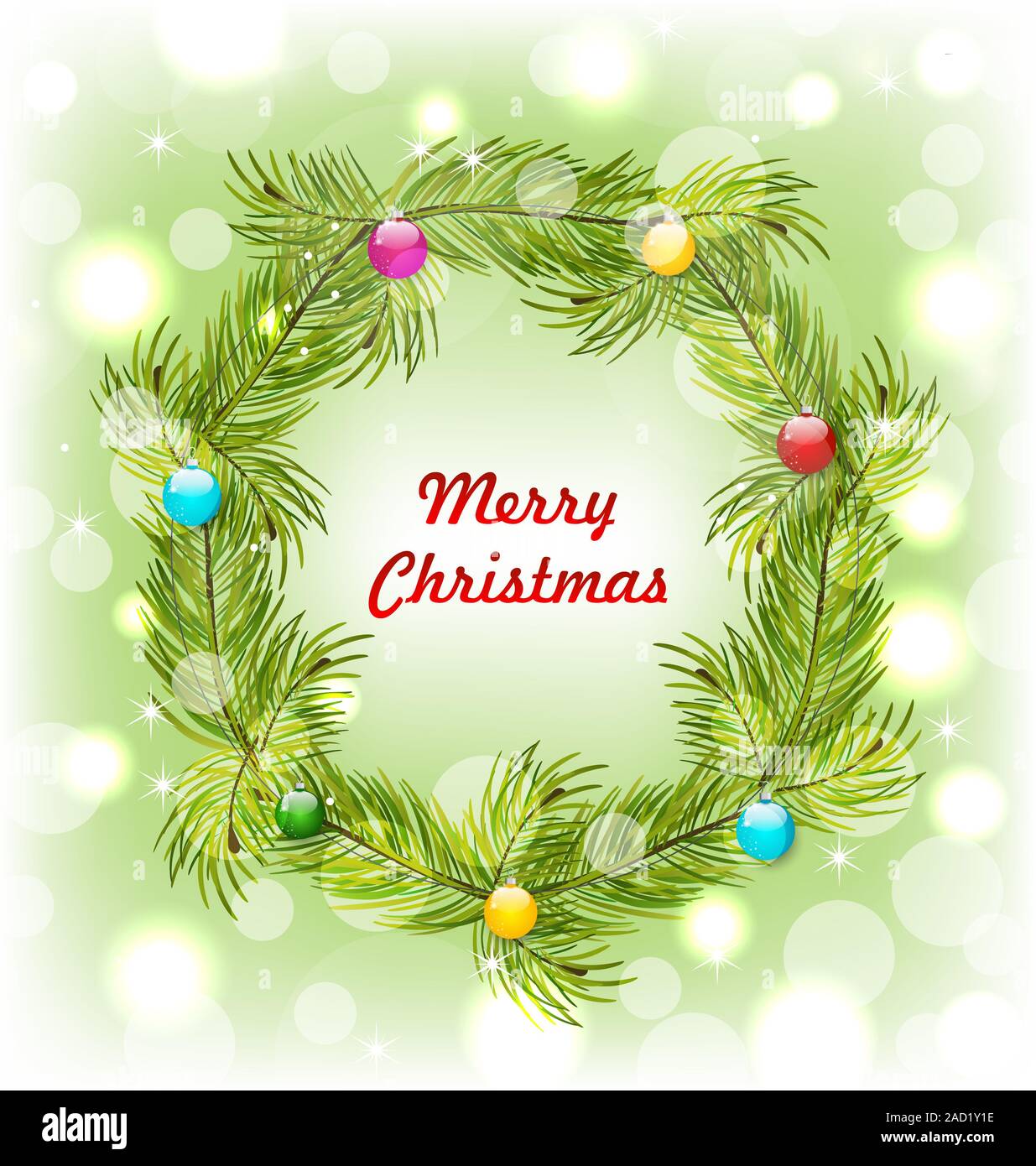 Beautiful christmas wreath balls Cut Out Stock Images & Pictures - Alamy