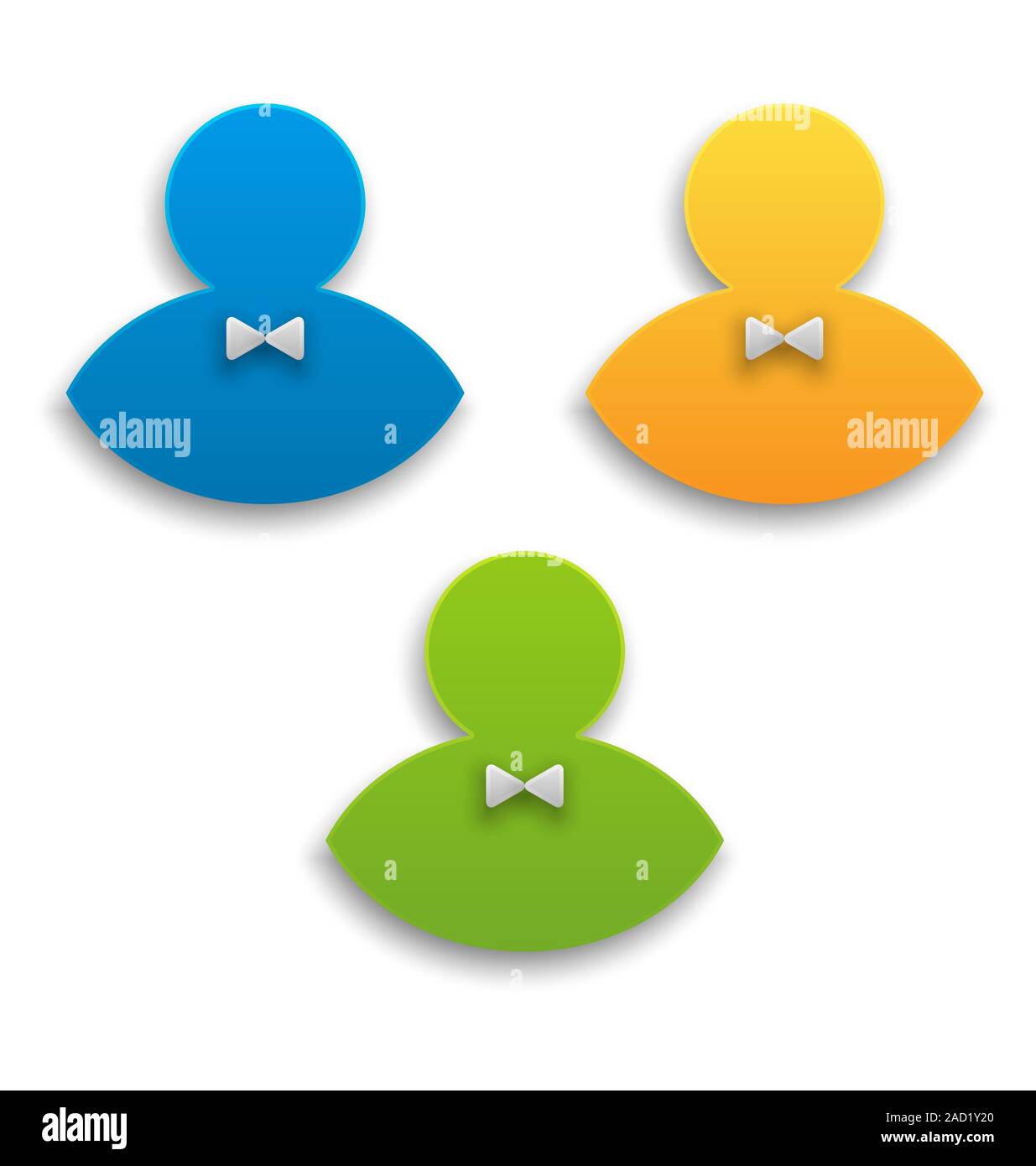 Colorful user icons, persons symbol Stock Photo - Alamy