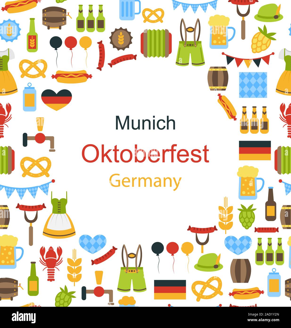 Oktoberfest Border Frame Stock Photo - Alamy