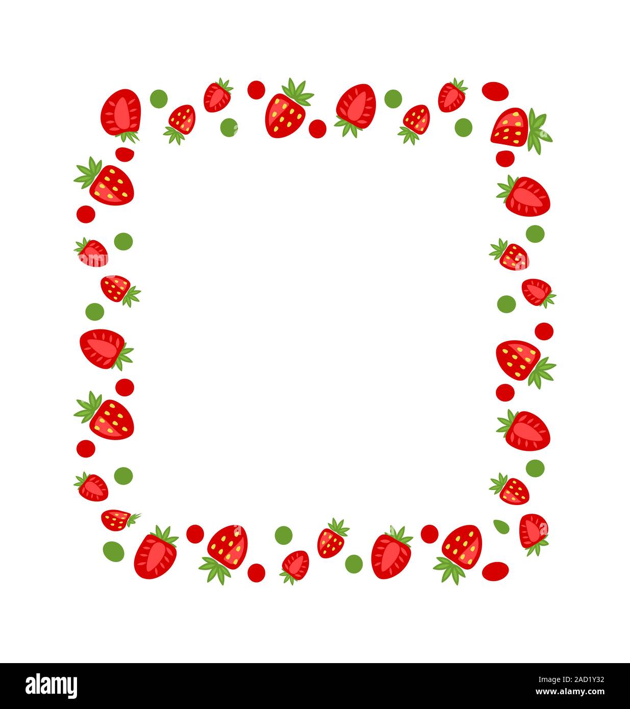Sweet Frame Made of Strawberry Stock Photo - Alamy