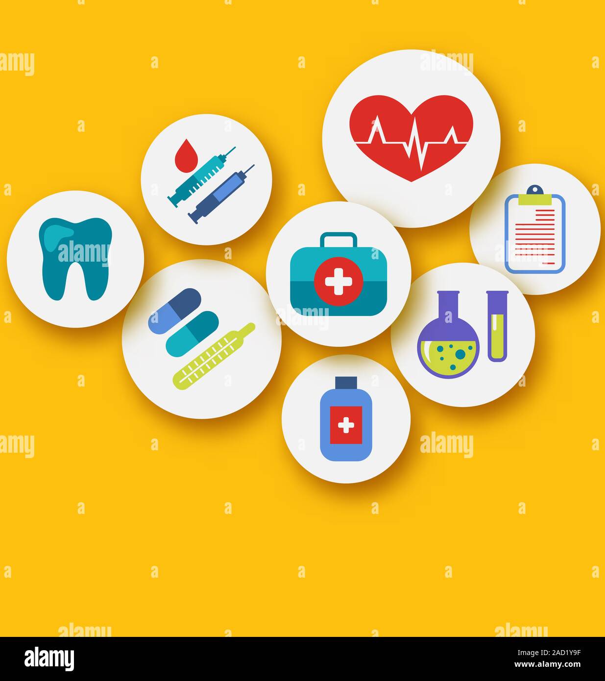 Set medical icons for web design Stock Photo - Alamy