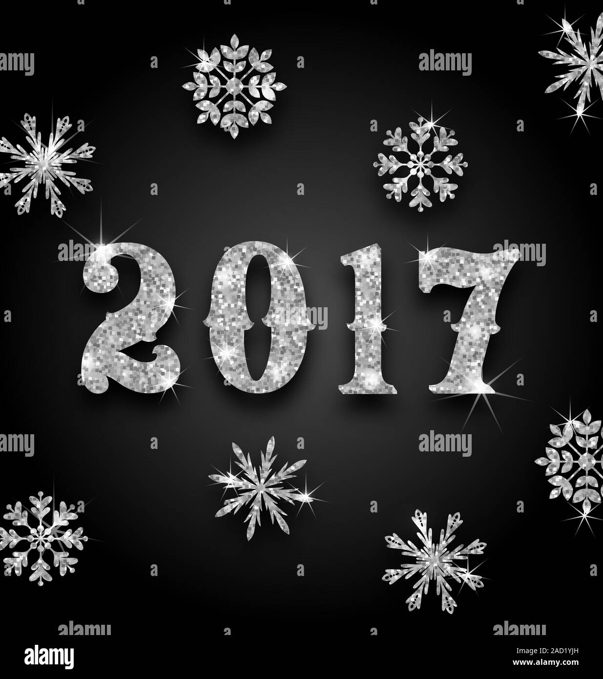 Silver Magic Background for Happy New Year 2017 Stock Photo - Alamy