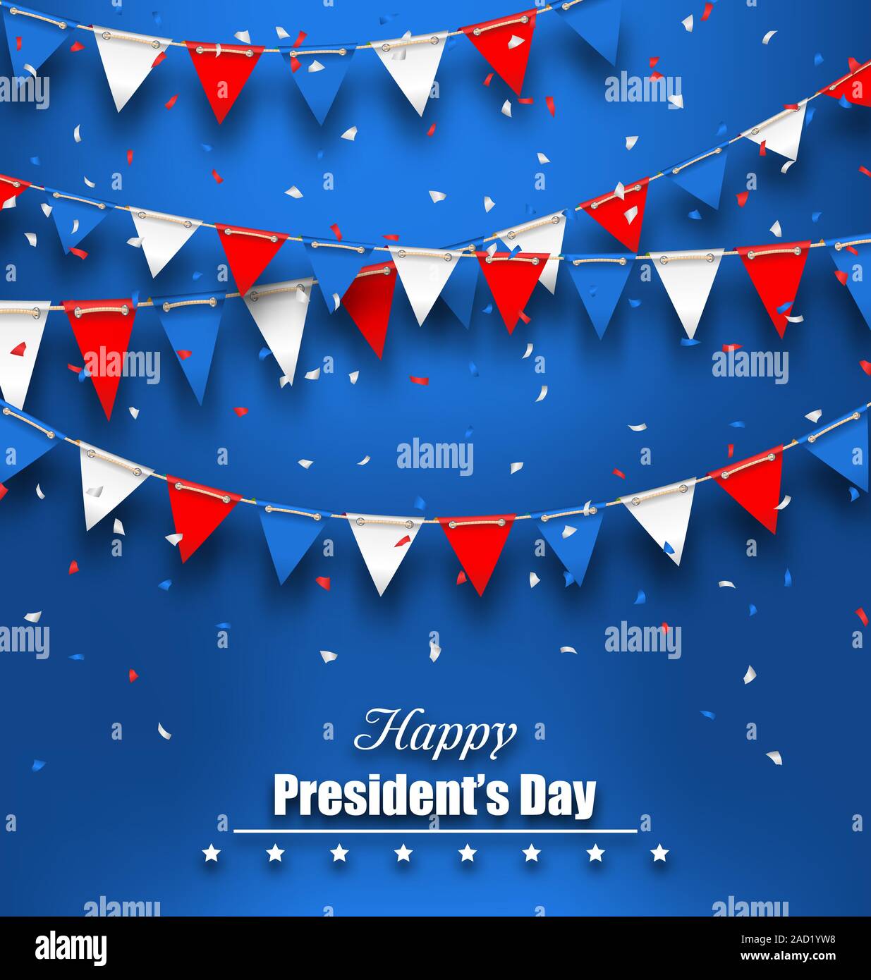 Patriotic Background with Bunting Flags for Happy Presidents Day Stock ...