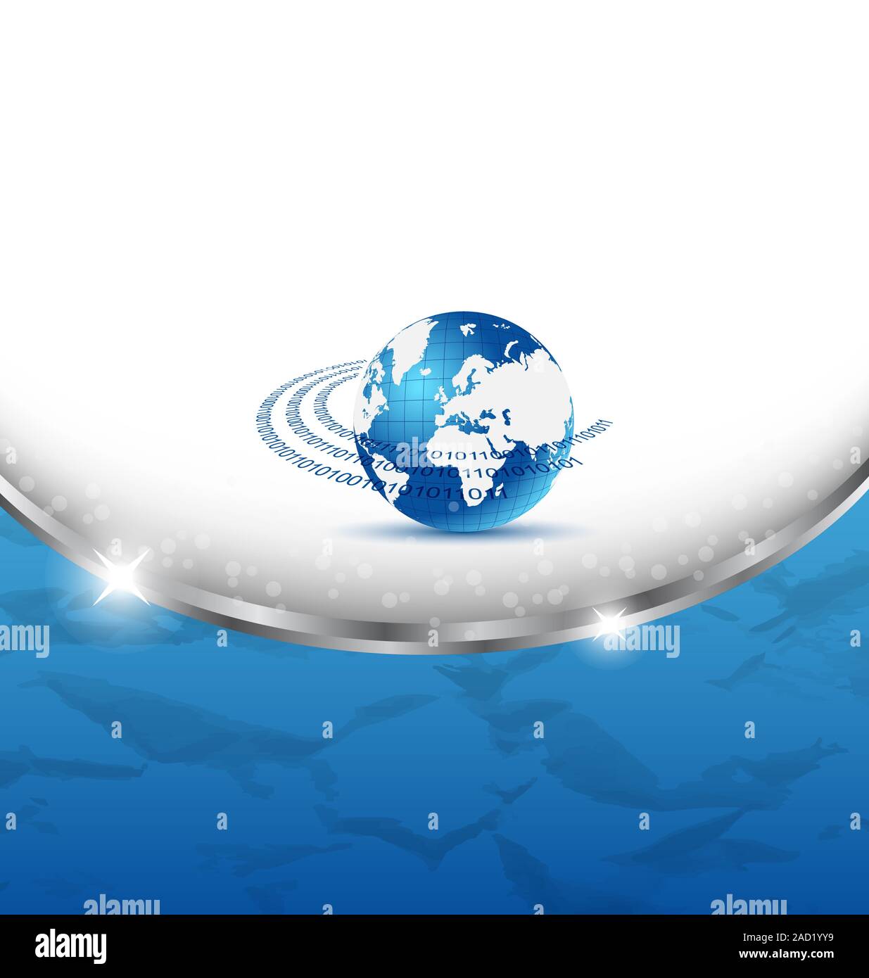Business card with Earth planet Stock Photo - Alamy