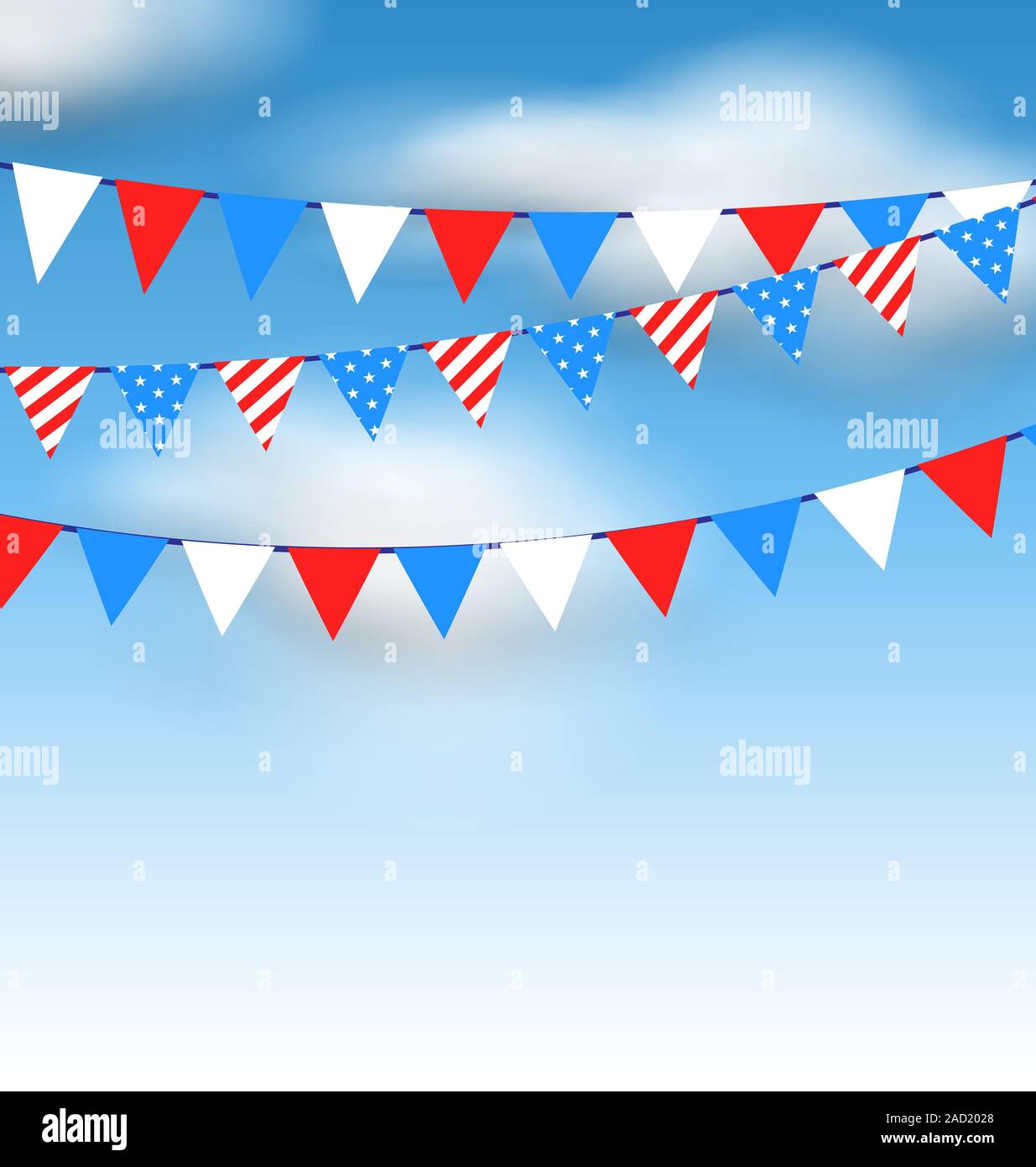Hanging Bunting Pennants Stock Photo - Alamy