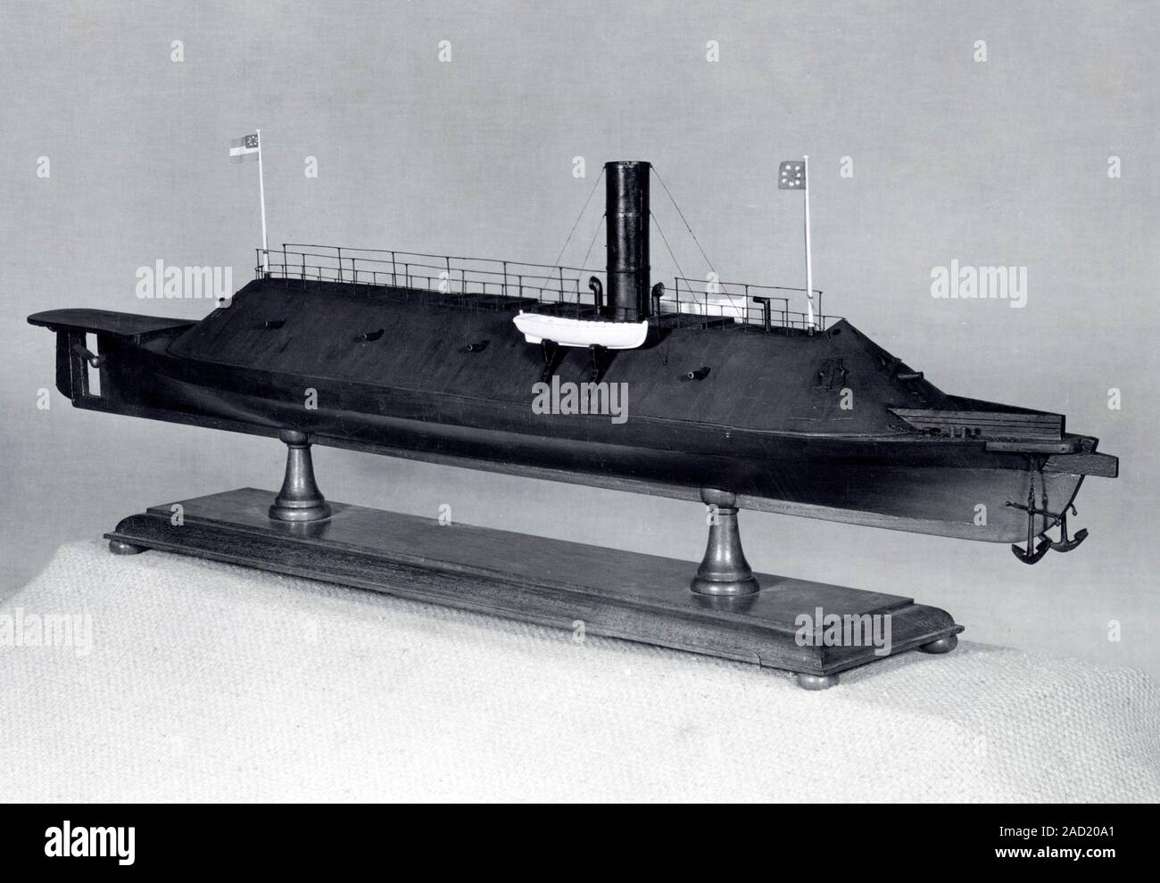Model of ironclad warship CSS Virginia. CSS Virginia was the first ...