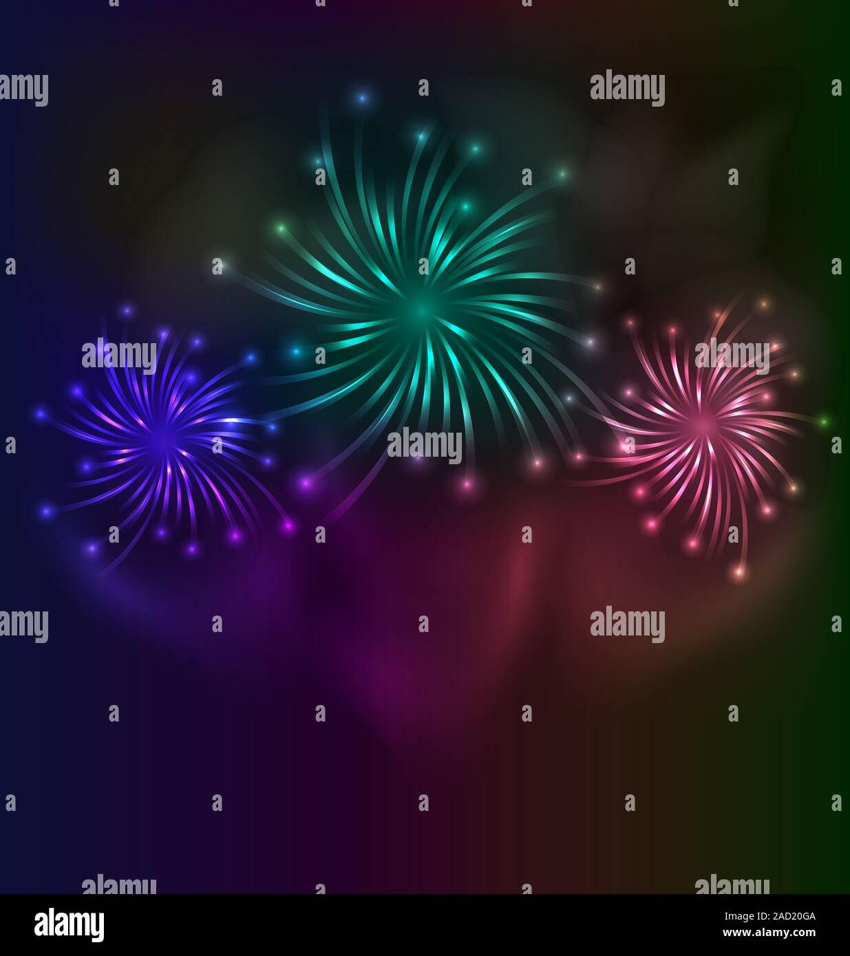 Colorful fireworks background with place for text Stock Photo - Alamy