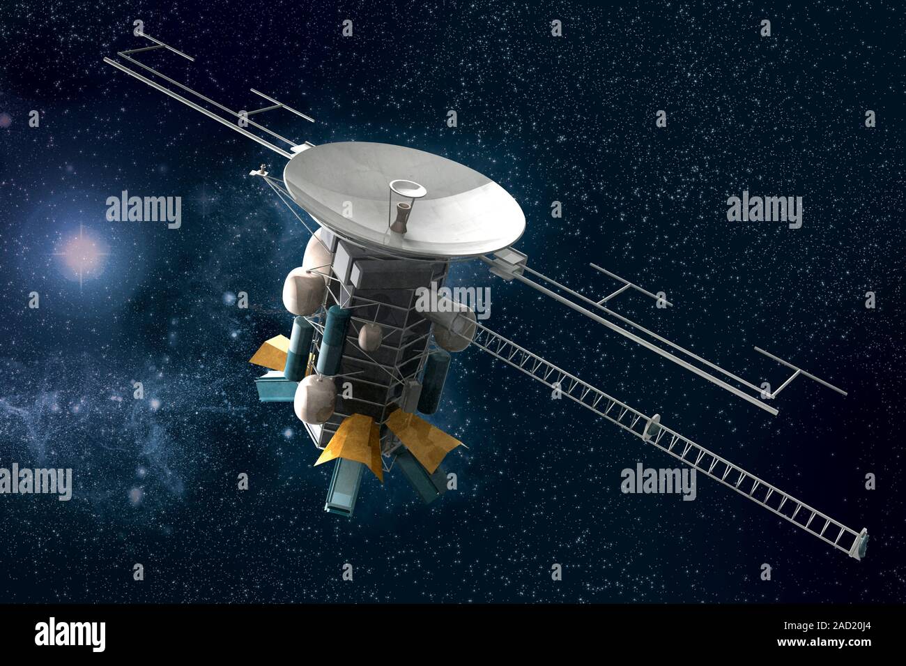 Europa Clipper spacecraft in space, computer illustration. The Europa ...