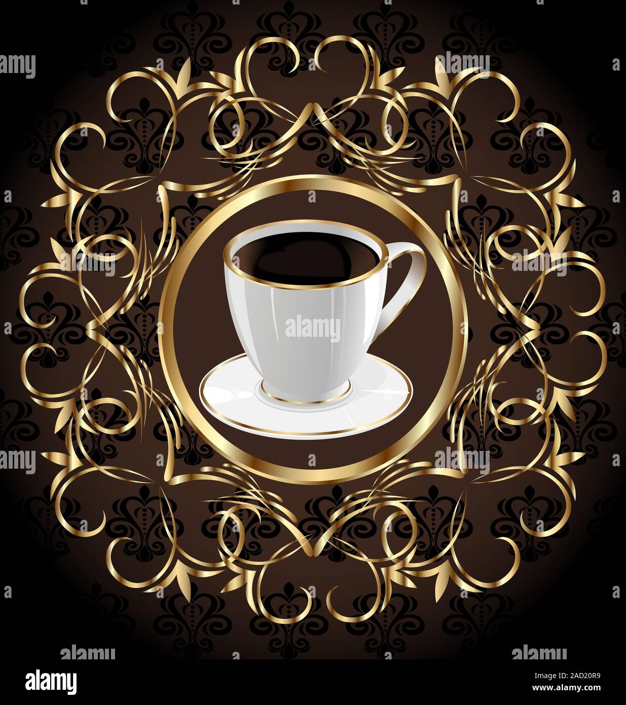 Ornate label for package coffee hi-res stock photography and images - Alamy