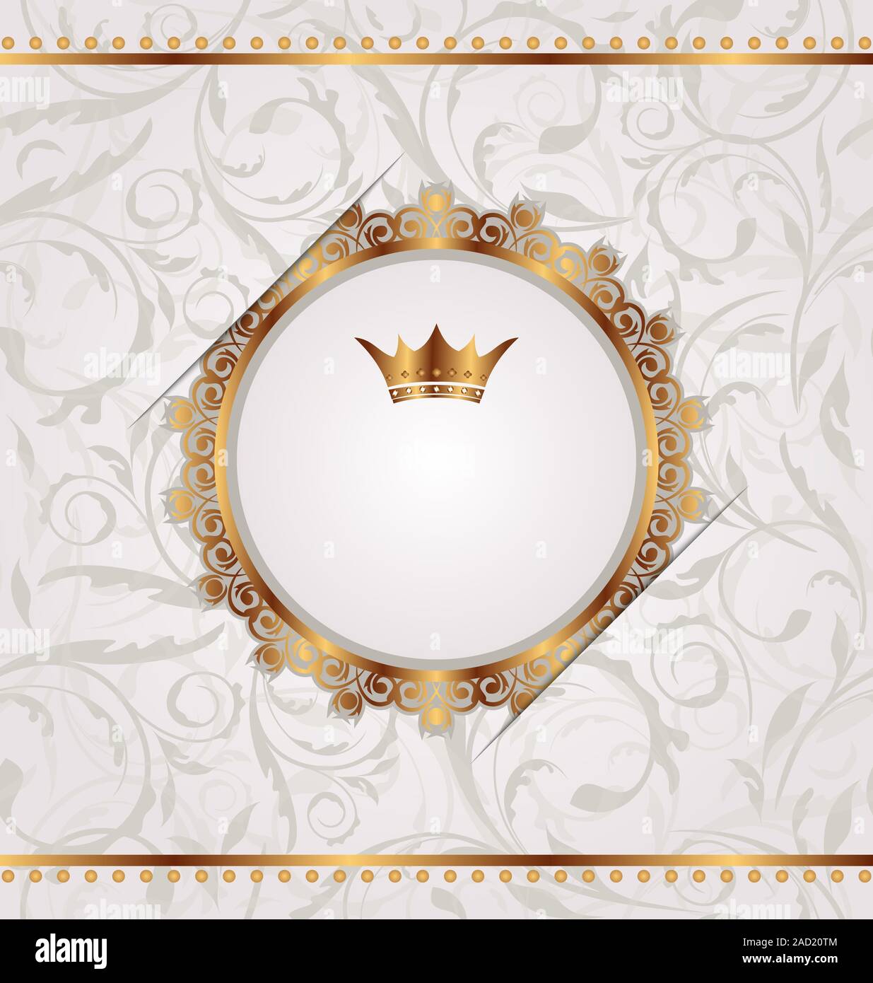 Golden vintage with heraldic crown hi-res stock photography and images ...