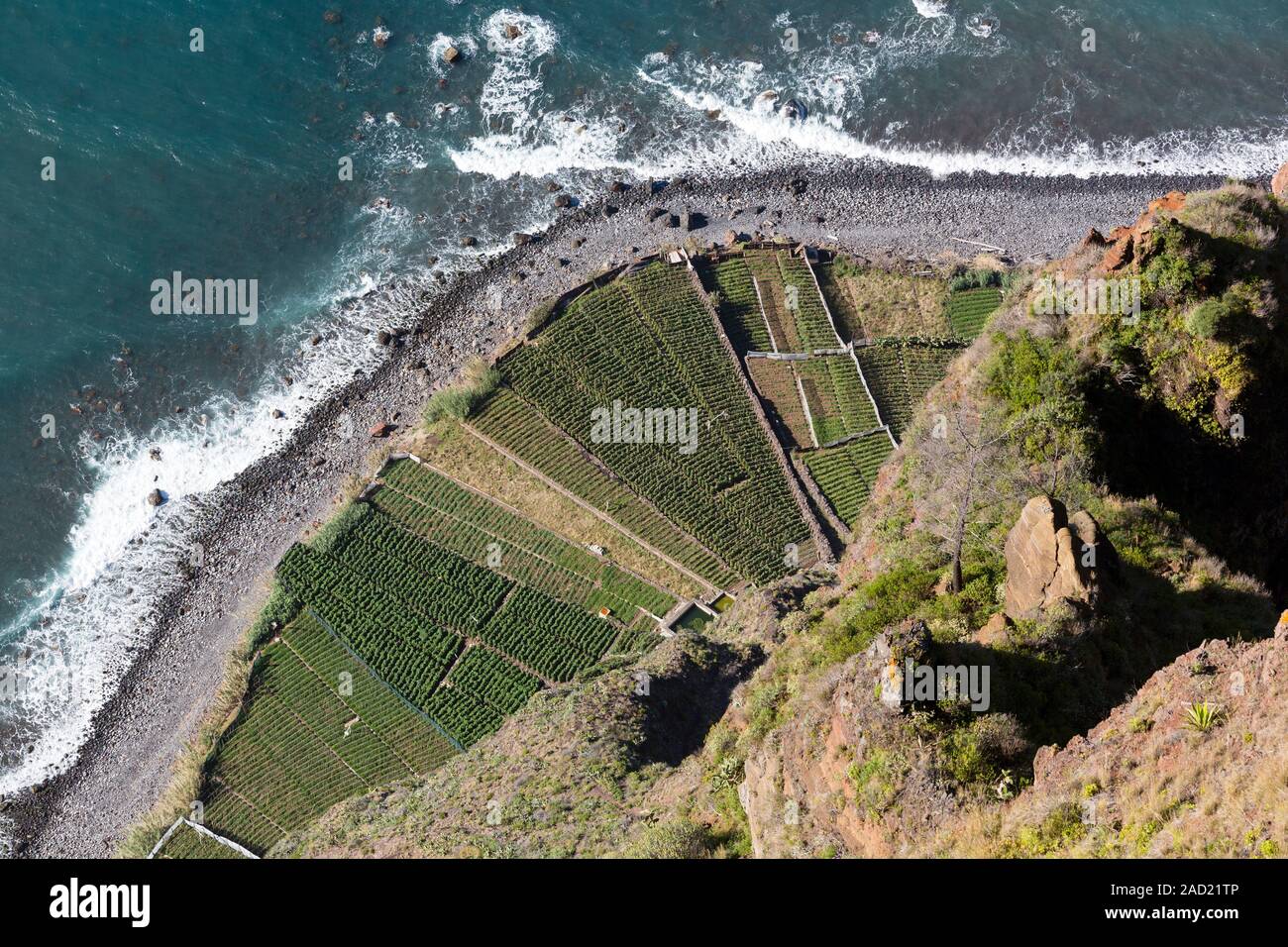 At Cabo Girao in southern Madeira is a spectacular sea-cliff escarpment ...