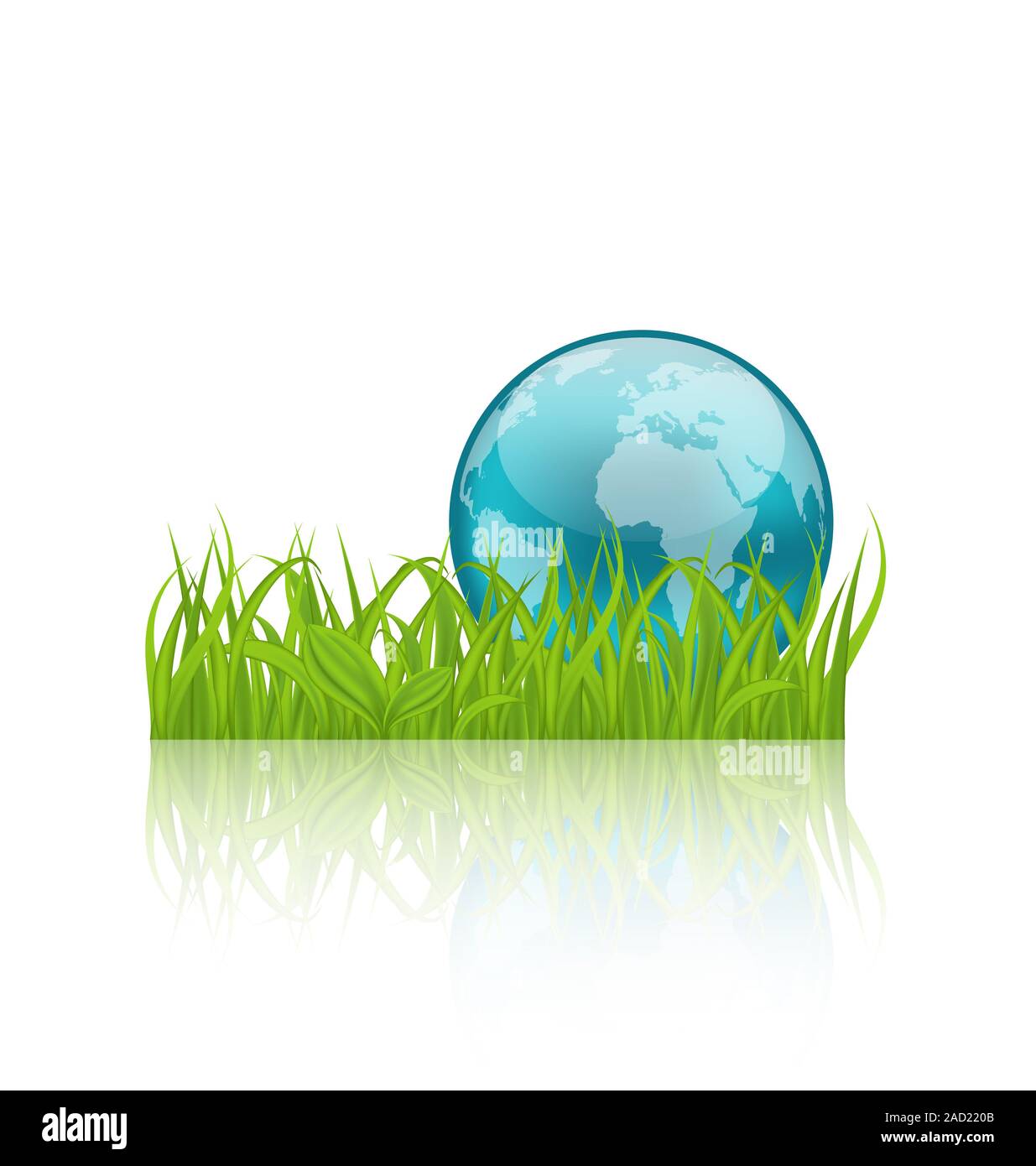 Green concept ecology background with grass and earth Stock Photo - Alamy