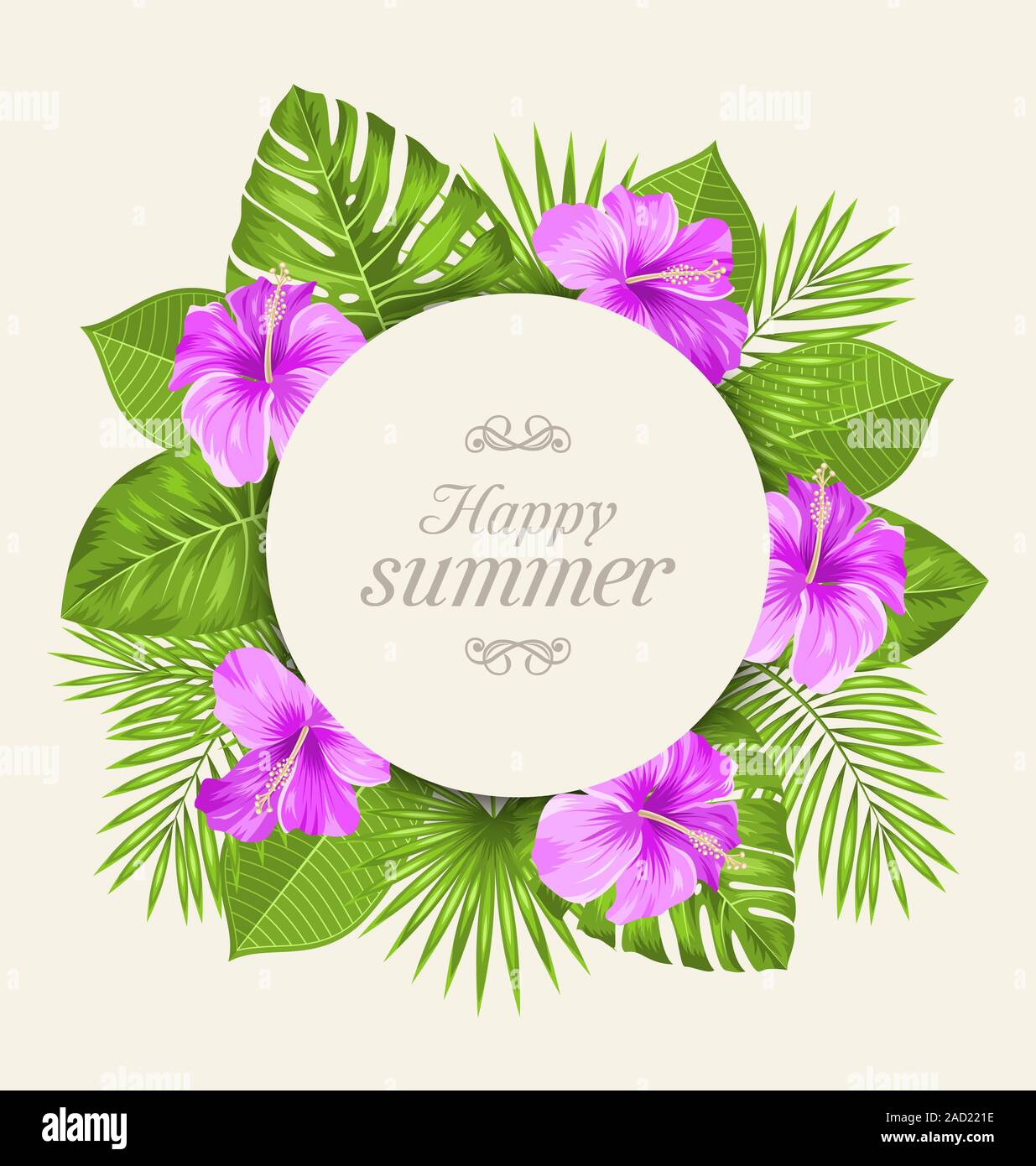 Purple Hawaiian Flowers Background
