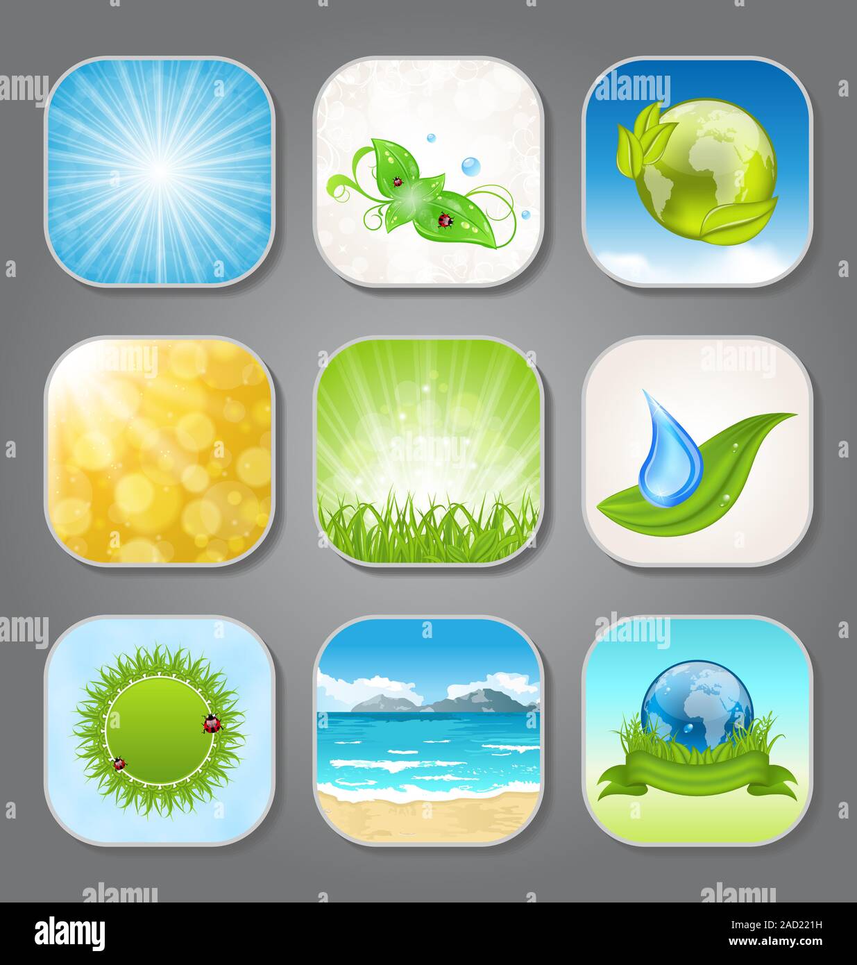 Set different backgrounds for the app icons Stock Photo - Alamy