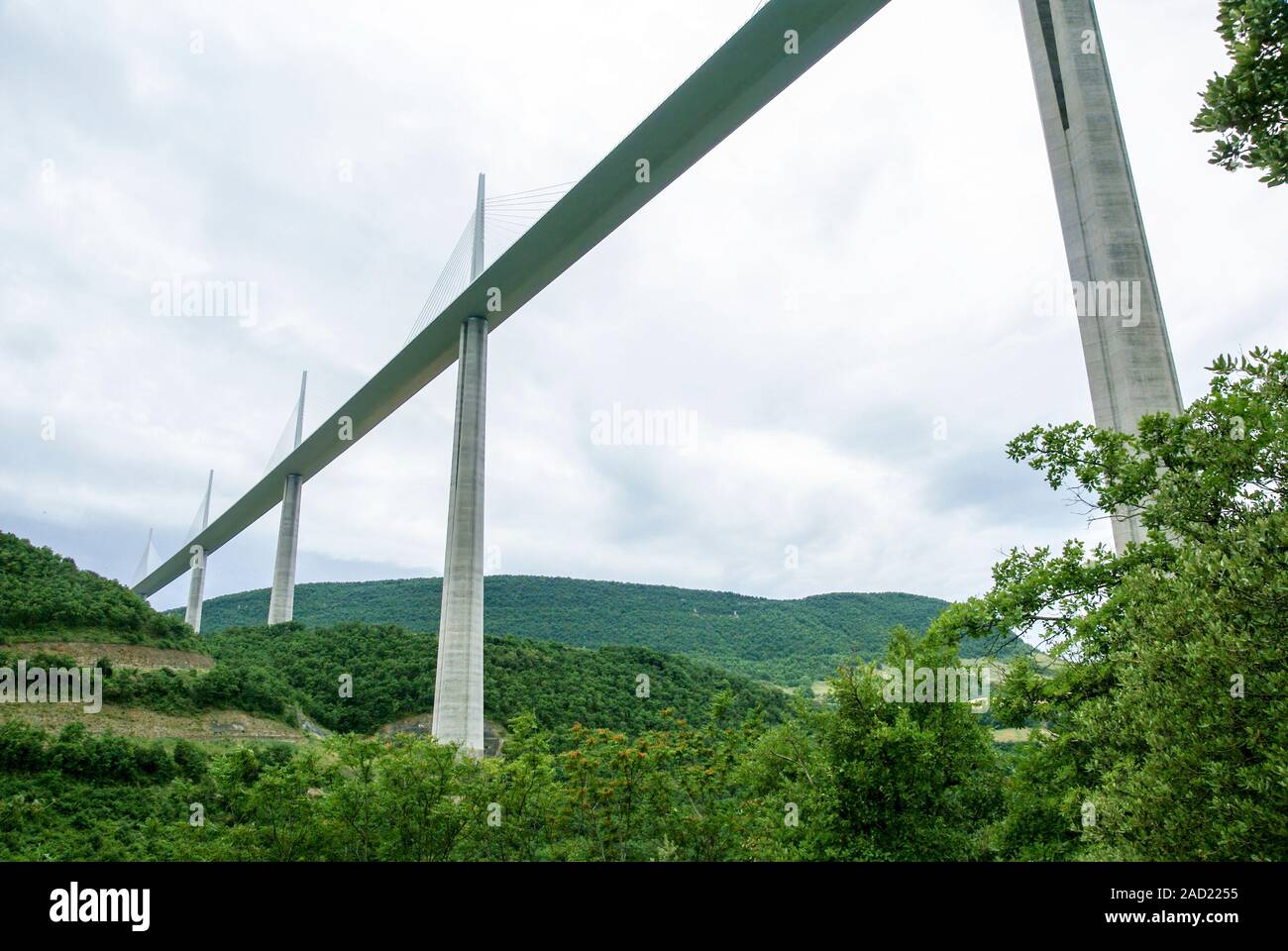 The Millau Viaduct is a cable-stayed bridge that spans the valley of ...