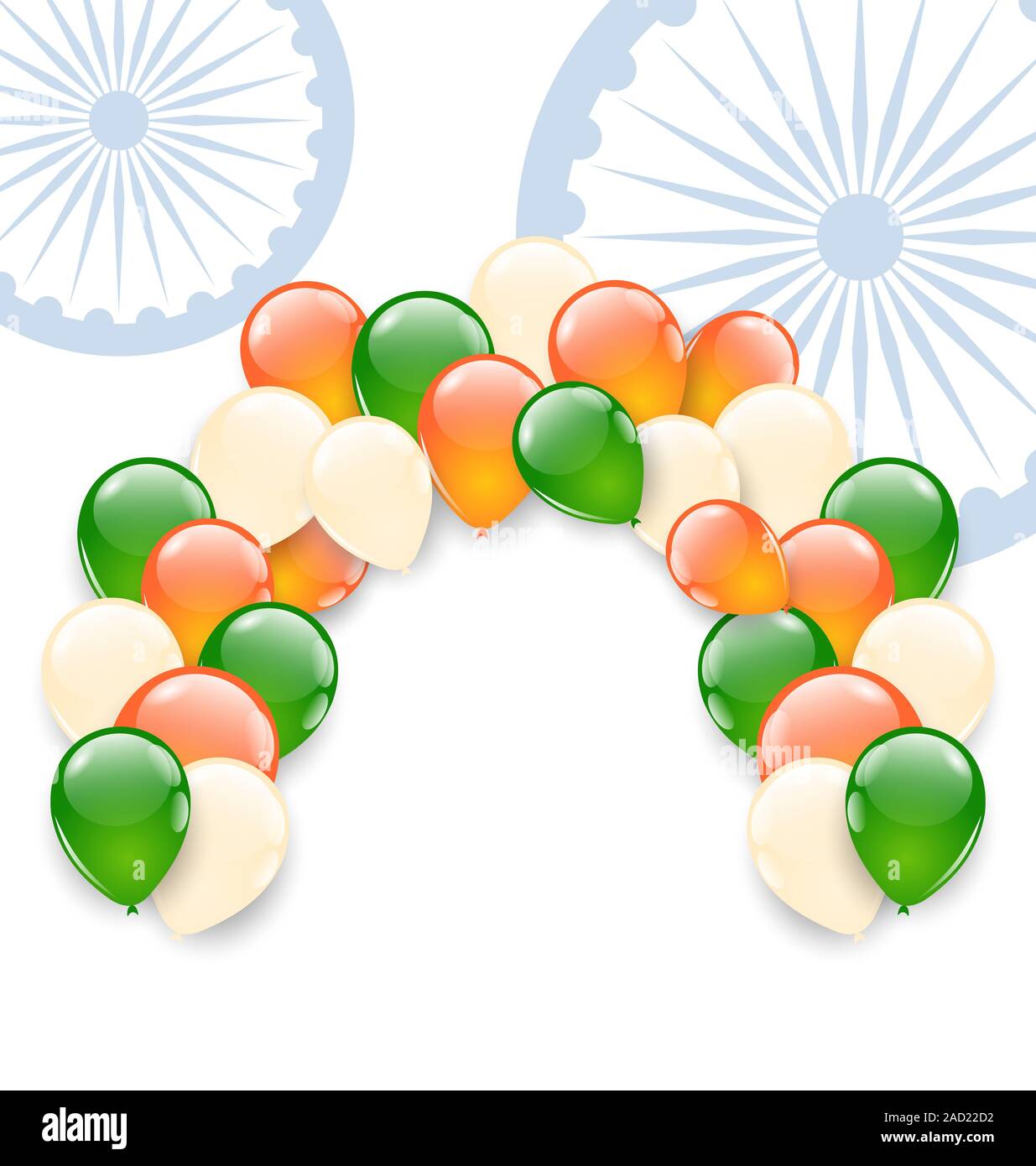 Balloons in National Tricolor of Indian Flag Stock Photo - Alamy