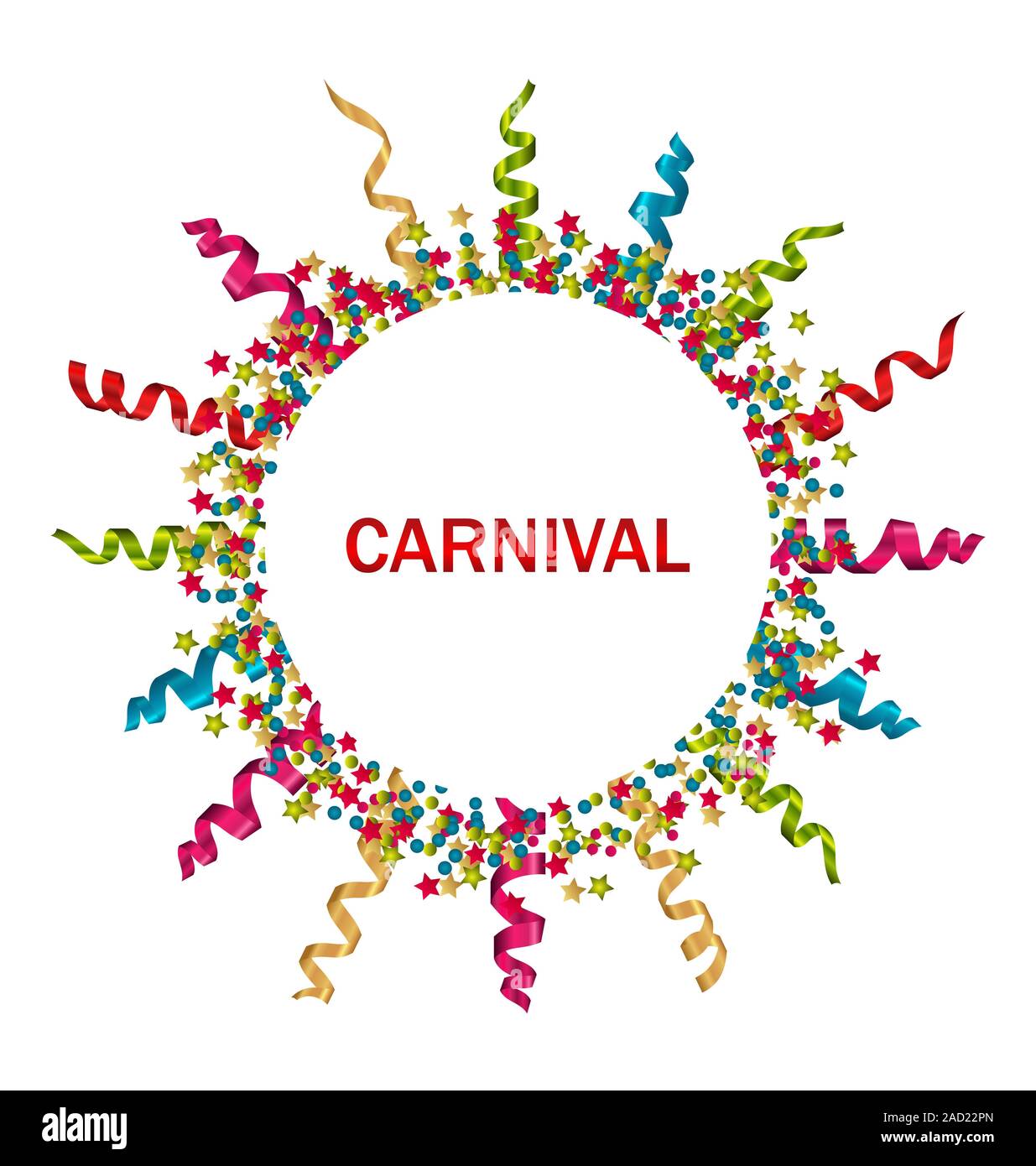 Festive round frame blue Cut Out Stock Images & Pictures - Alamy