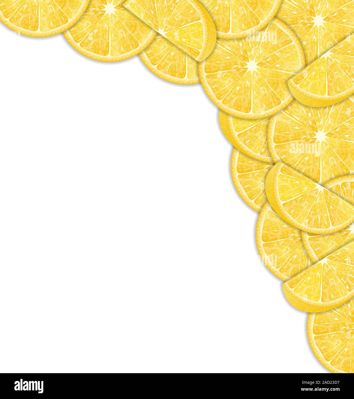 Abstract Border with Sliced Lemons Stock Photo - Alamy