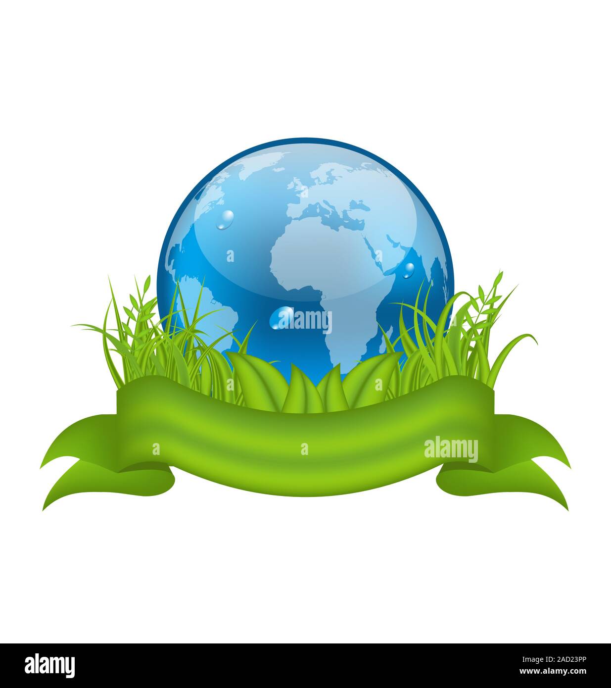 Go green life, environment symbol isolated on white background Stock ...