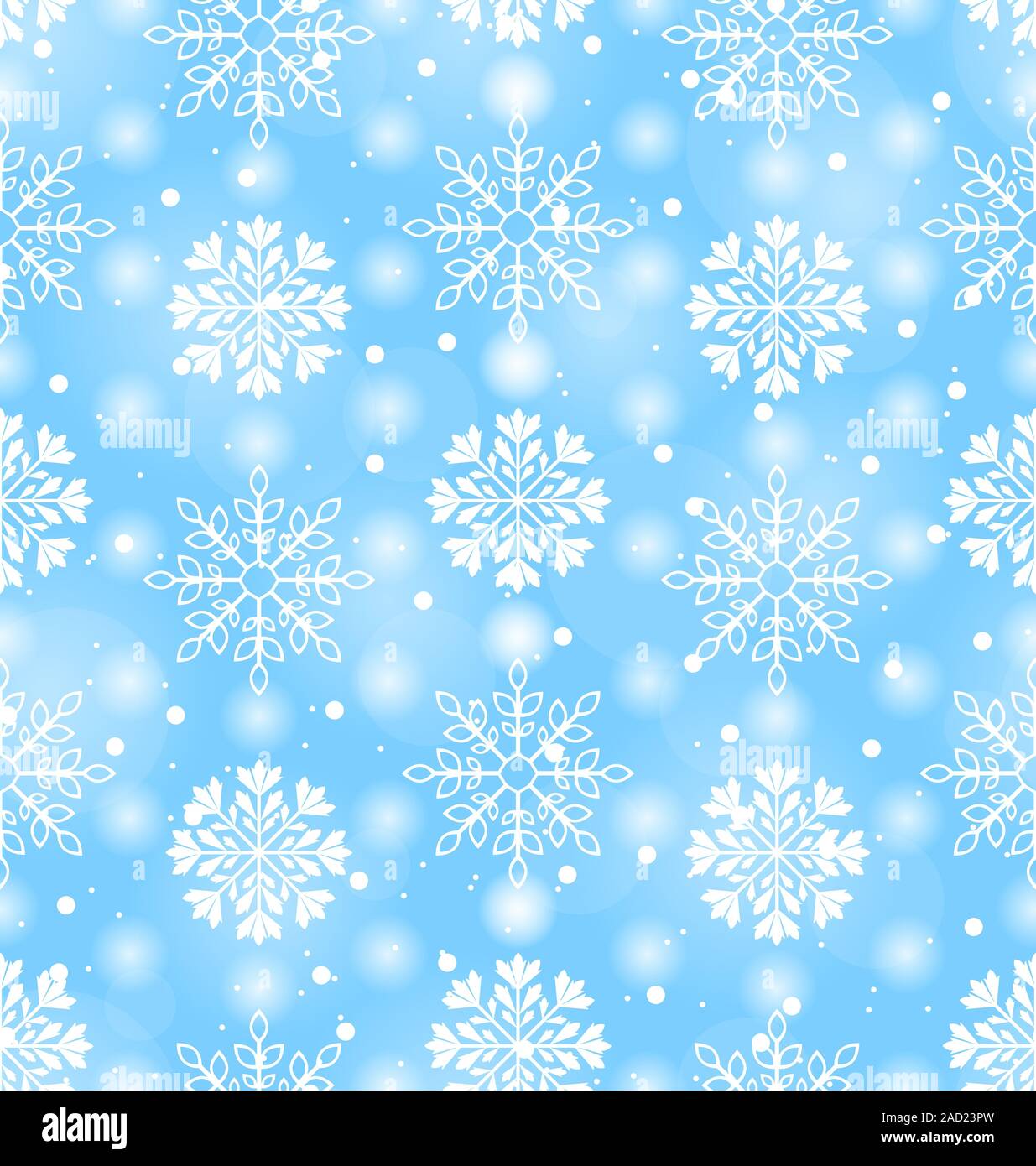 Seamless Texture with Variation Snowflakes Stock Photo - Alamy