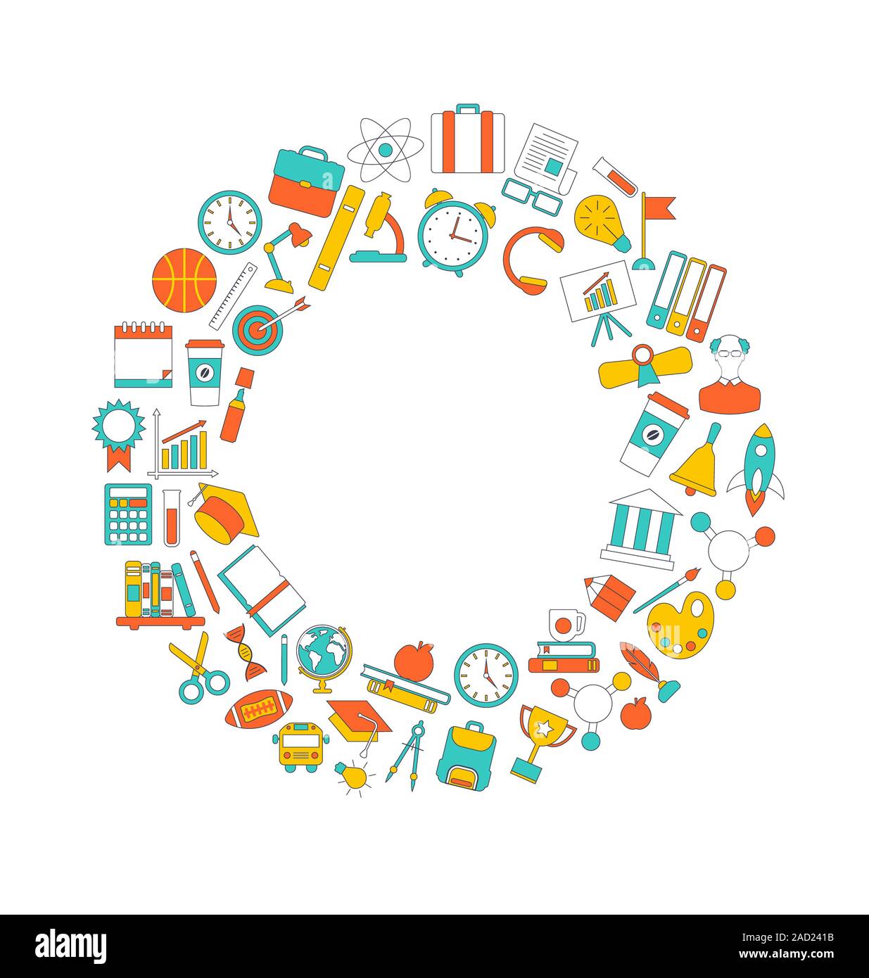 High school line icon Cut Out Stock Images & Pictures - Alamy