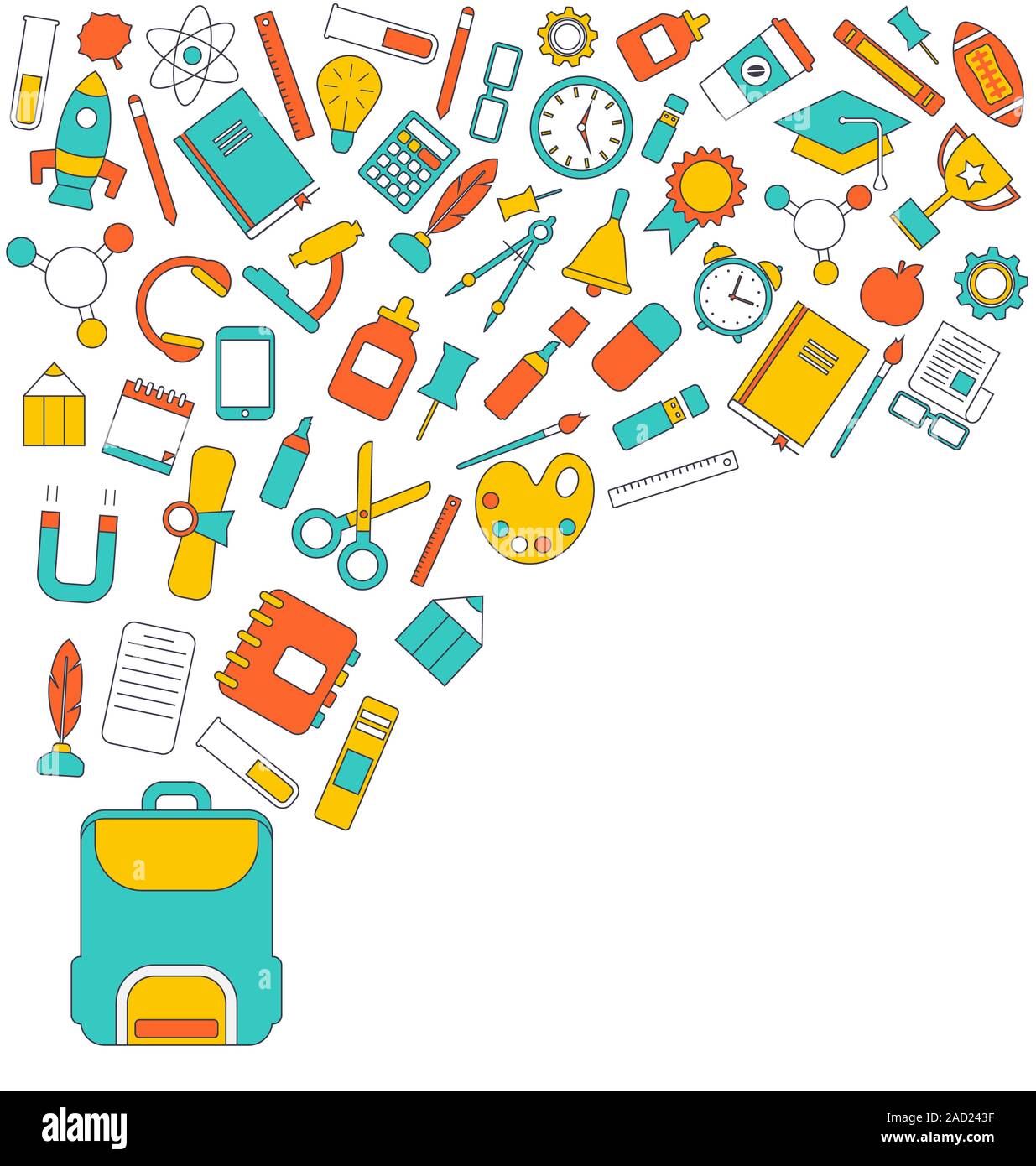 High school line icon Cut Out Stock Images & Pictures - Alamy