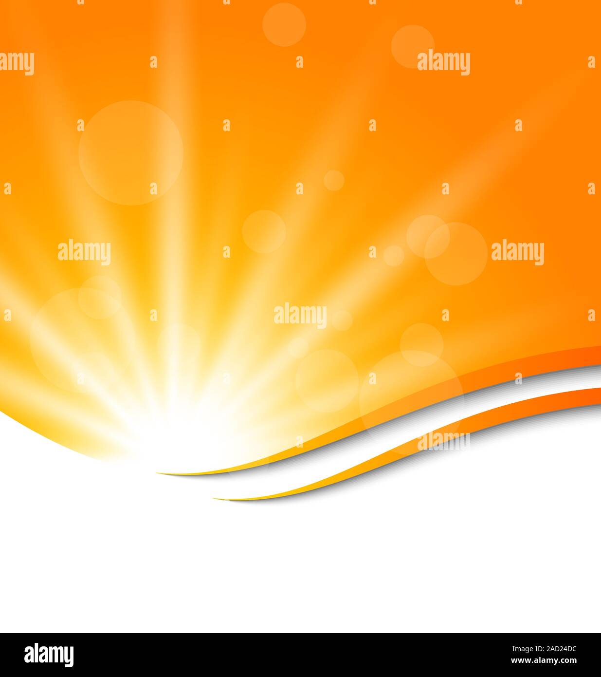 Abstract orange background with sun light rays Stock Photo - Alamy