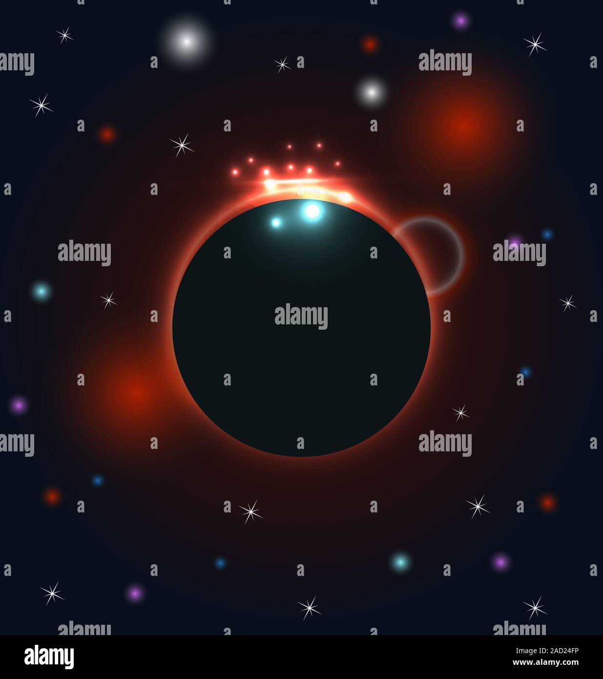 Abstract circular cosmos galaxy design Stock Photo - Alamy