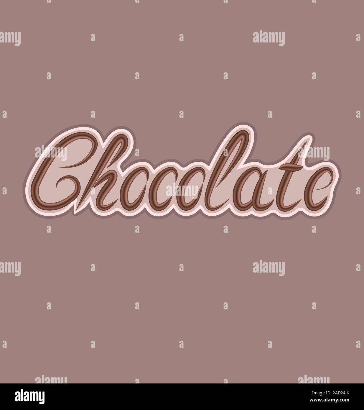 Delicious chocolate letters, can be used for your label Stock Photo - Alamy