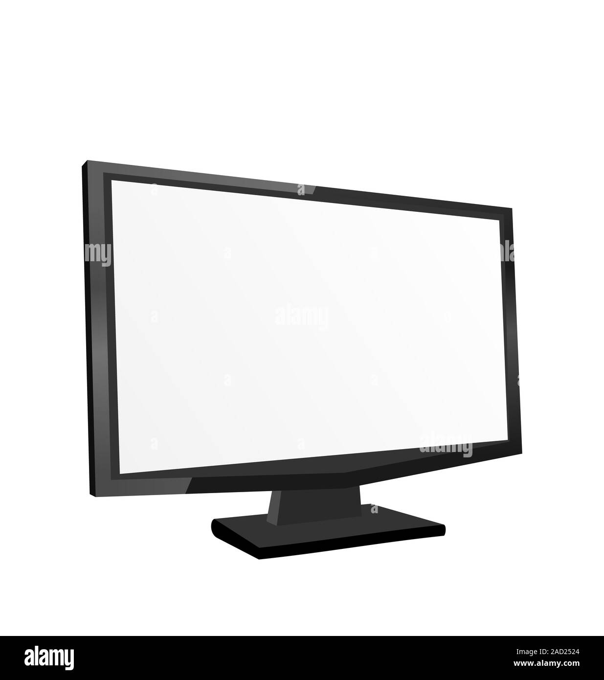 Screen monitor isolated on white background Stock Photo - Alamy