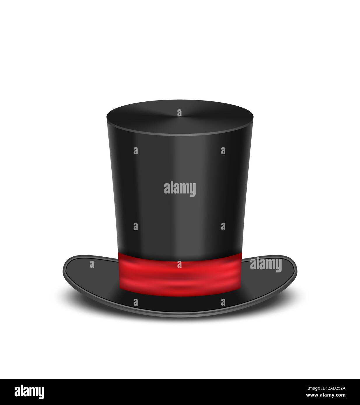 Magic cylinder hat with shadow, isolated on white background Stock ...