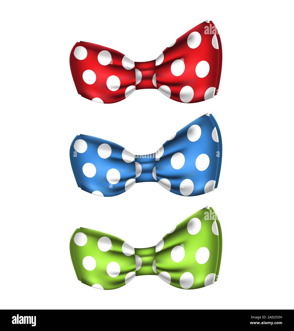 Set of Colorful Bows Isolated on White Background Stock Photo - Alamy