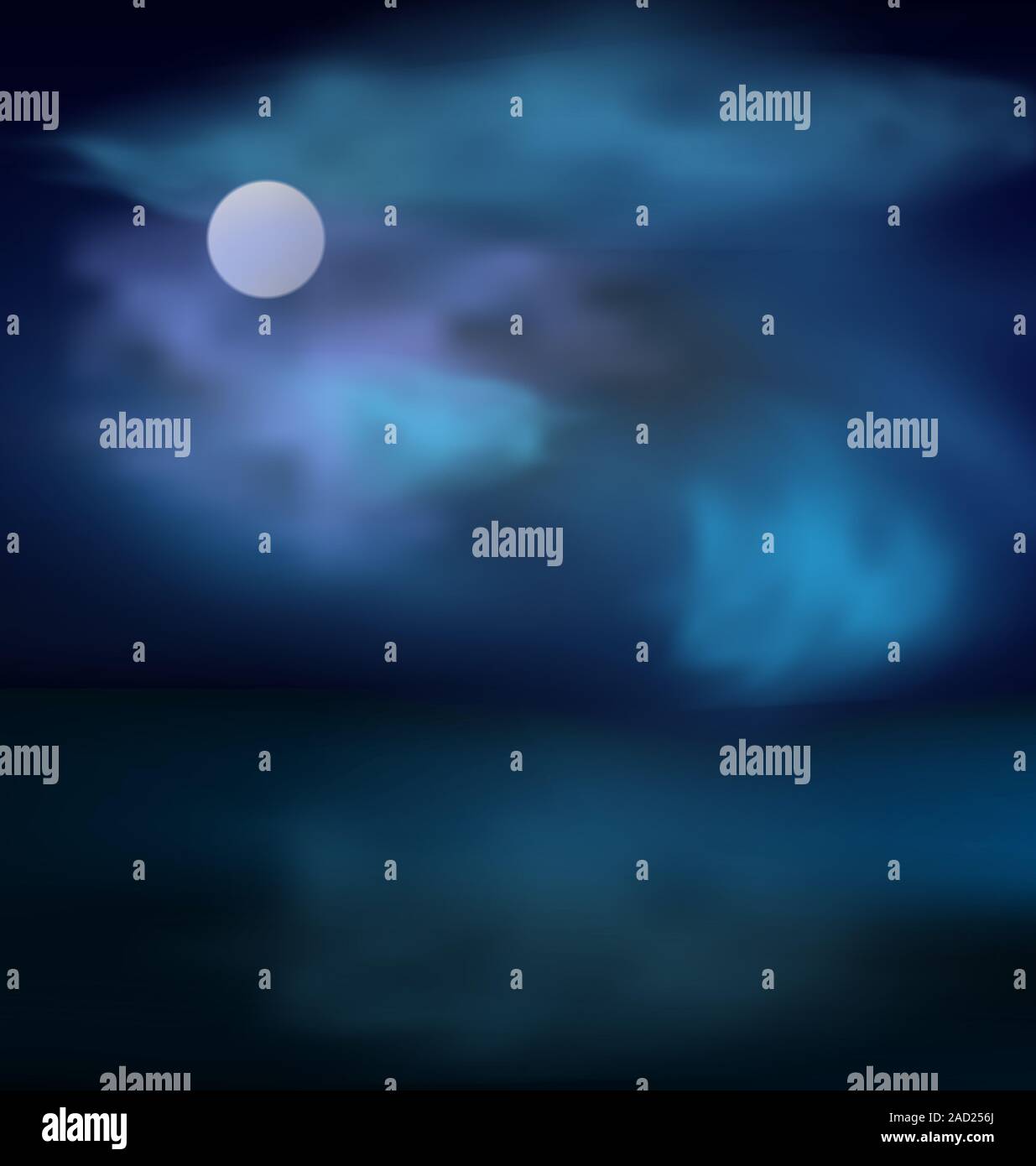 Moon and clouds on dark stormy sky Stock Photo - Alamy