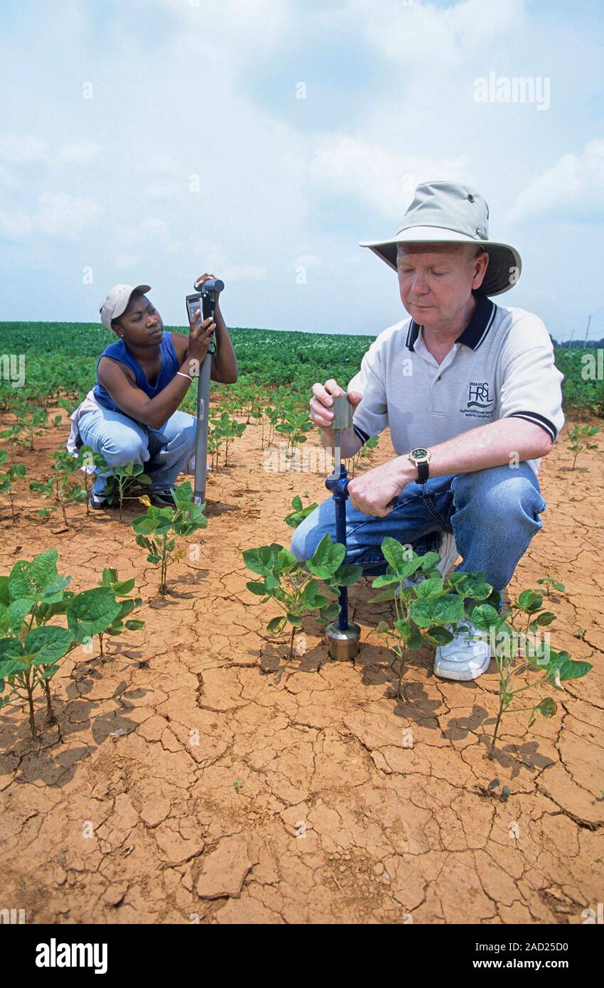 Soil moisture data collection testing. Hydrologists using different ...