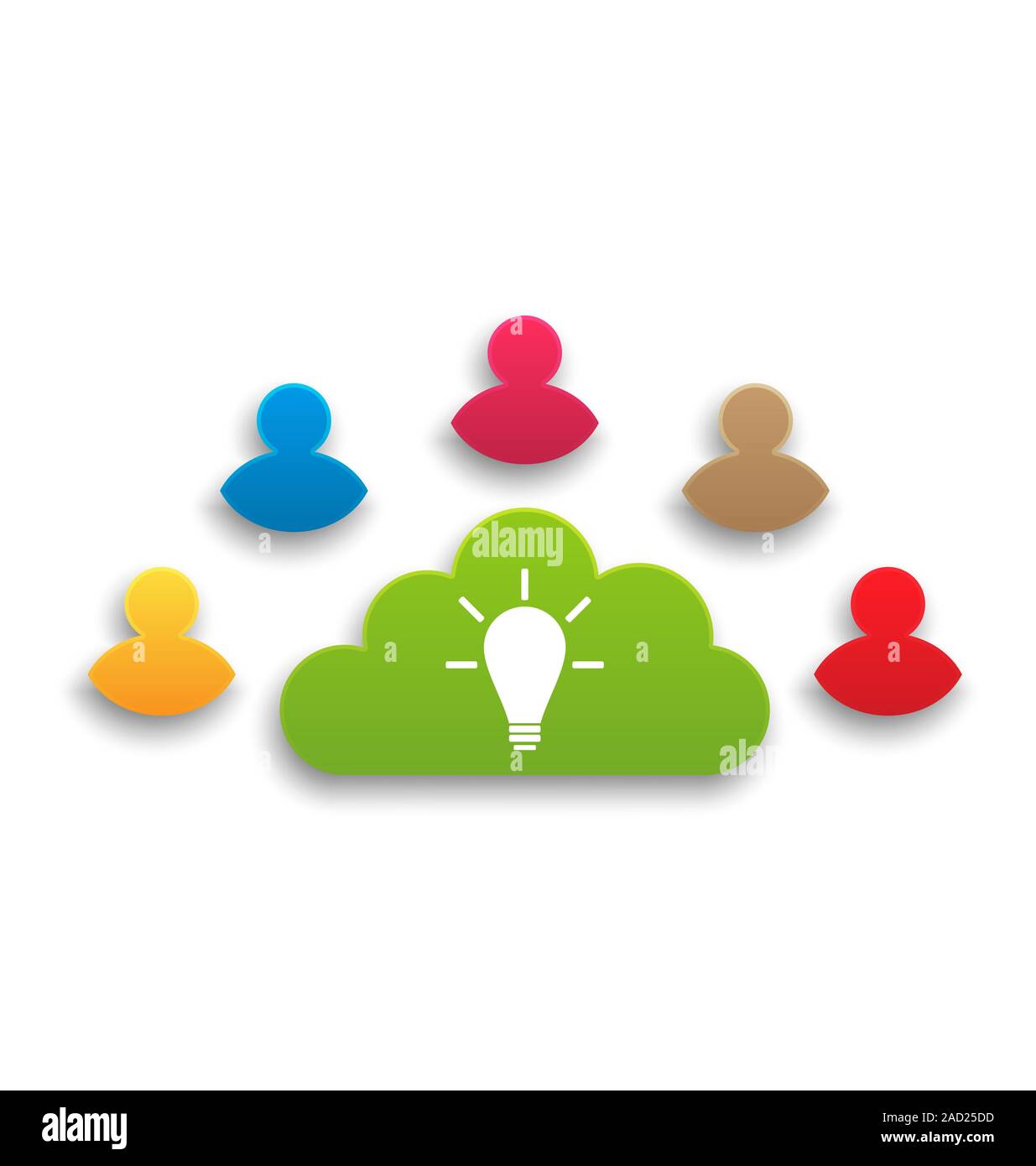 Teamwork results in creating ideas Stock Photo - Alamy