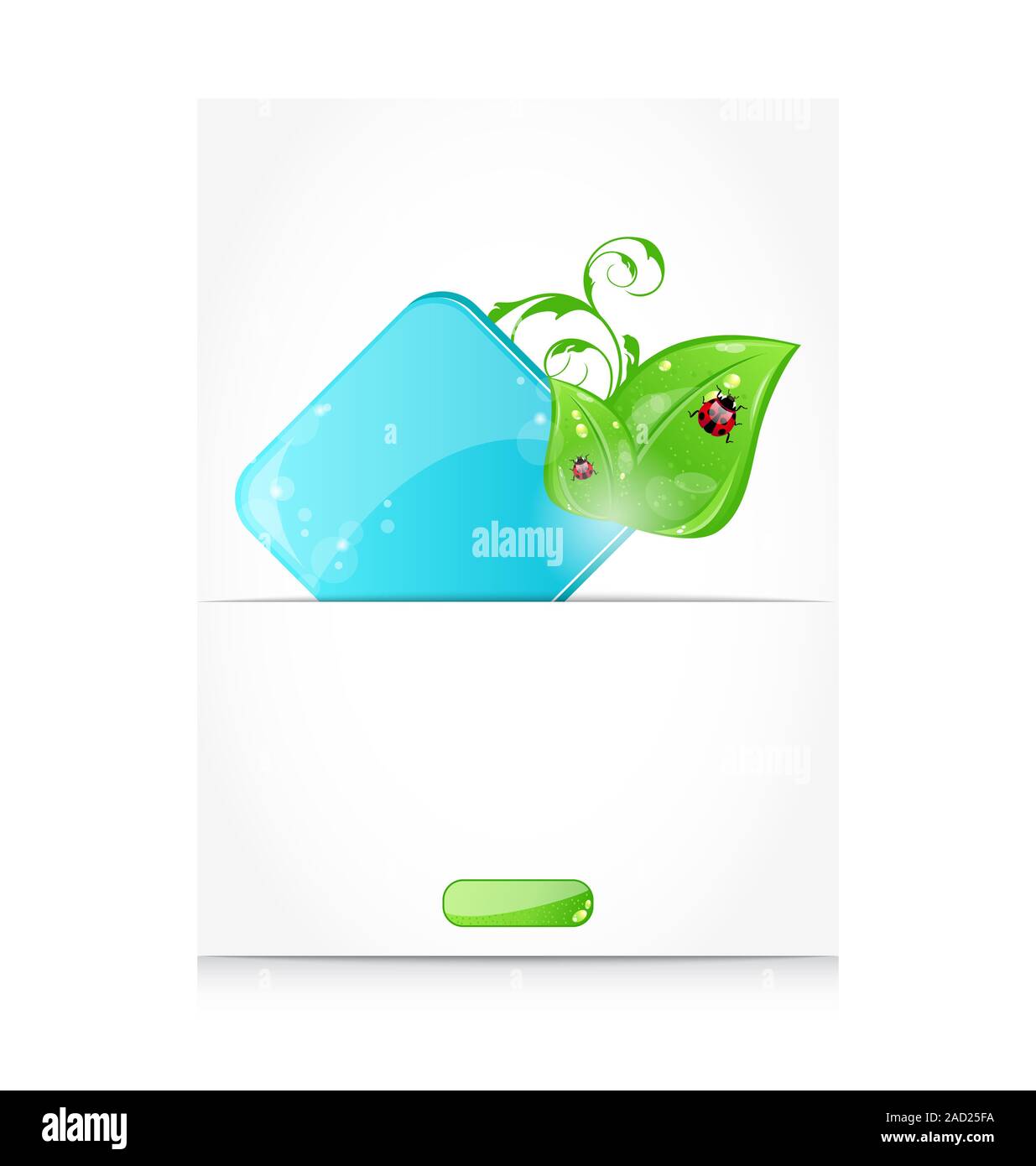 Green leaves with blue space Cut Out Stock Images & Pictures - Alamy