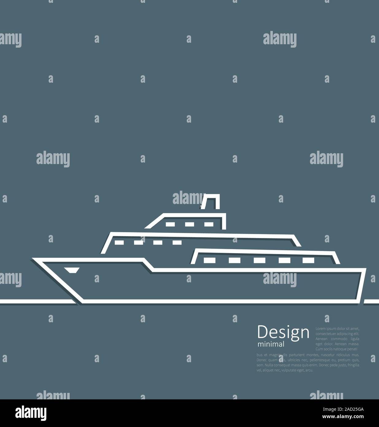 Minimal boat logo hi-res stock photography and images - Alamy