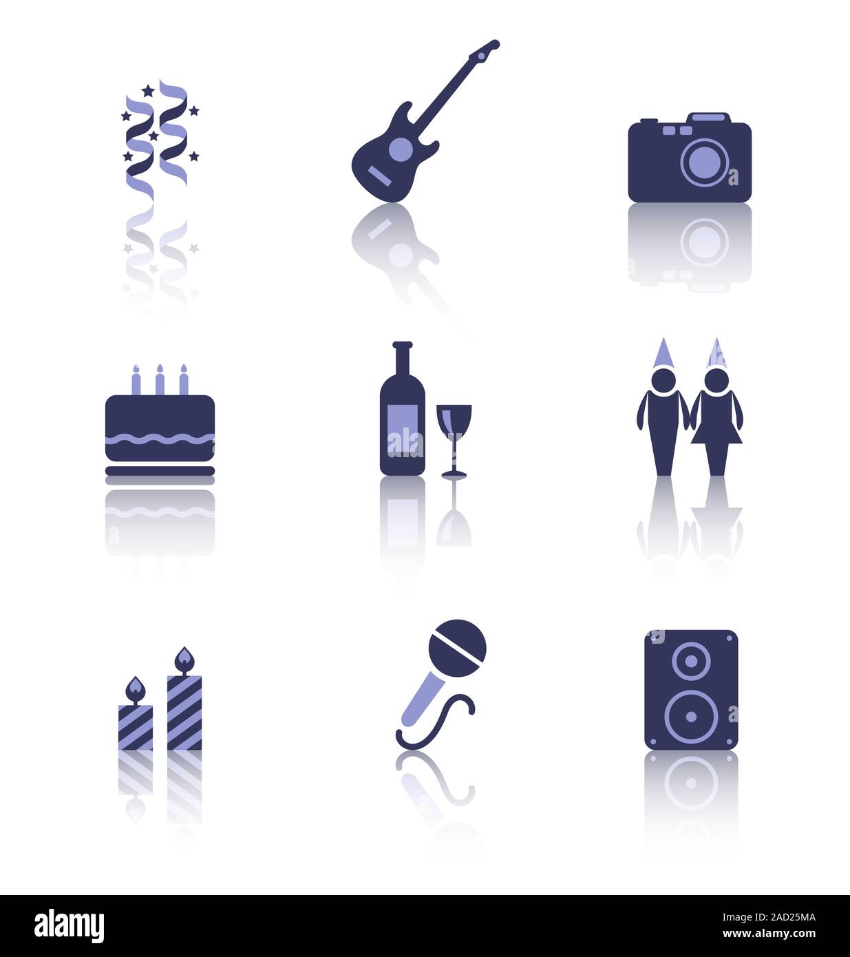 Decor birthday candle icon Cut Out Stock Images & Pictures - Alamy