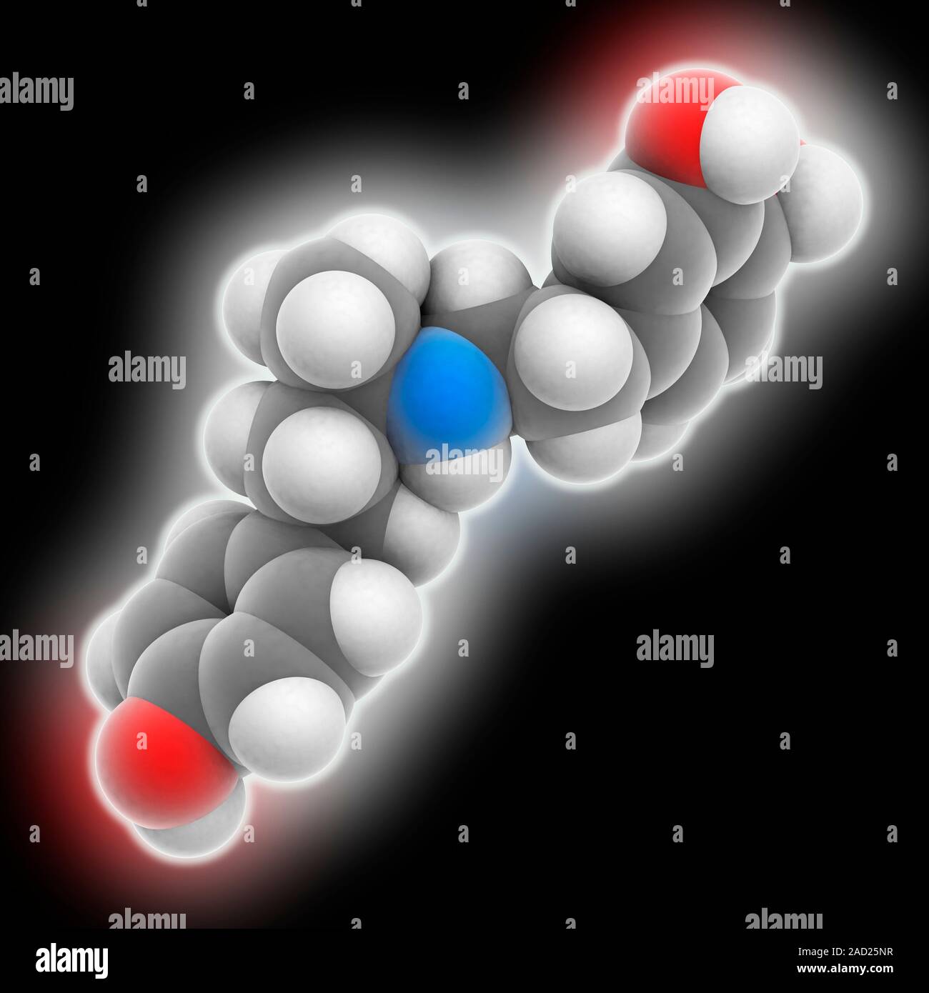 Dobutamine. Molecular model of the sympathomimetic drug dobutamine (C18 ...