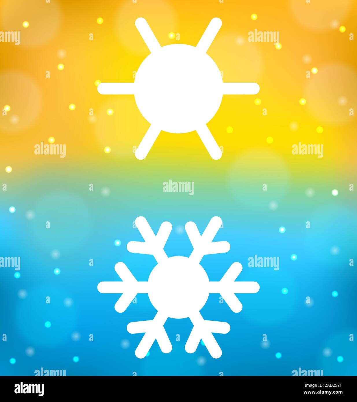 Abstract background with logo of symbol climate balance - sun and ...