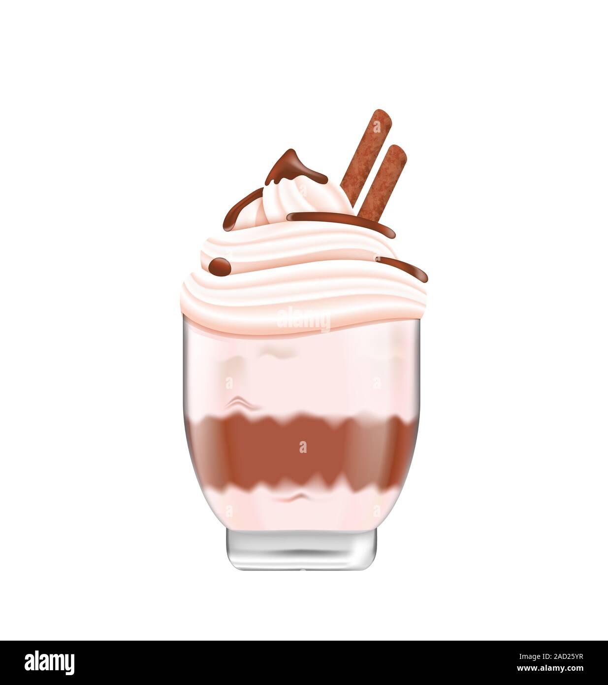 Bowl chocolate caramel ice Cut Out Stock Images & Pictures - Alamy