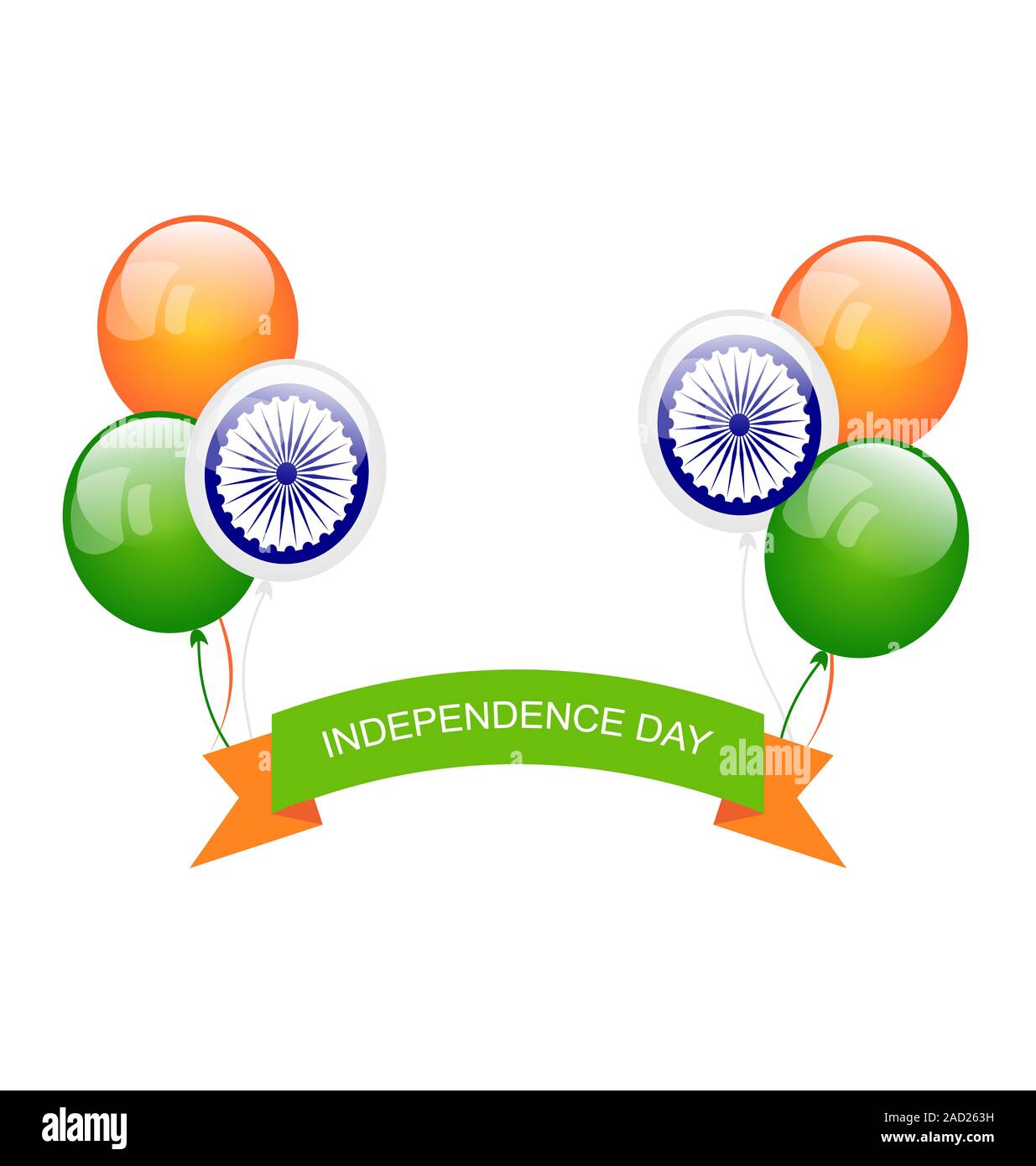 Balloons in Traditional Tricolor of Indian Flag Stock Photo - Alamy