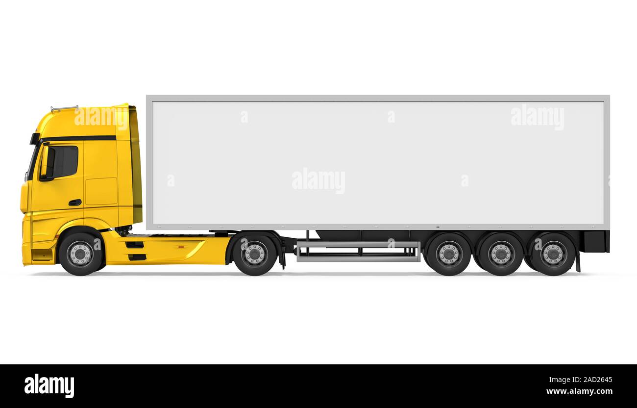 Container Truck Isolated Stock Photo - Alamy