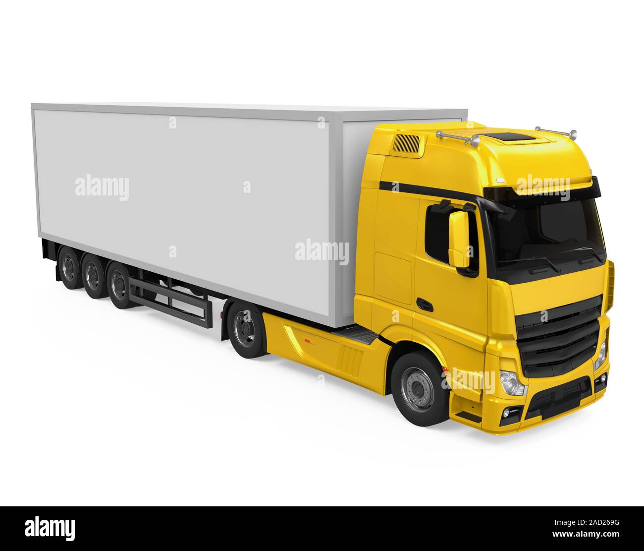 Container Truck Isolated Stock Photo - Alamy